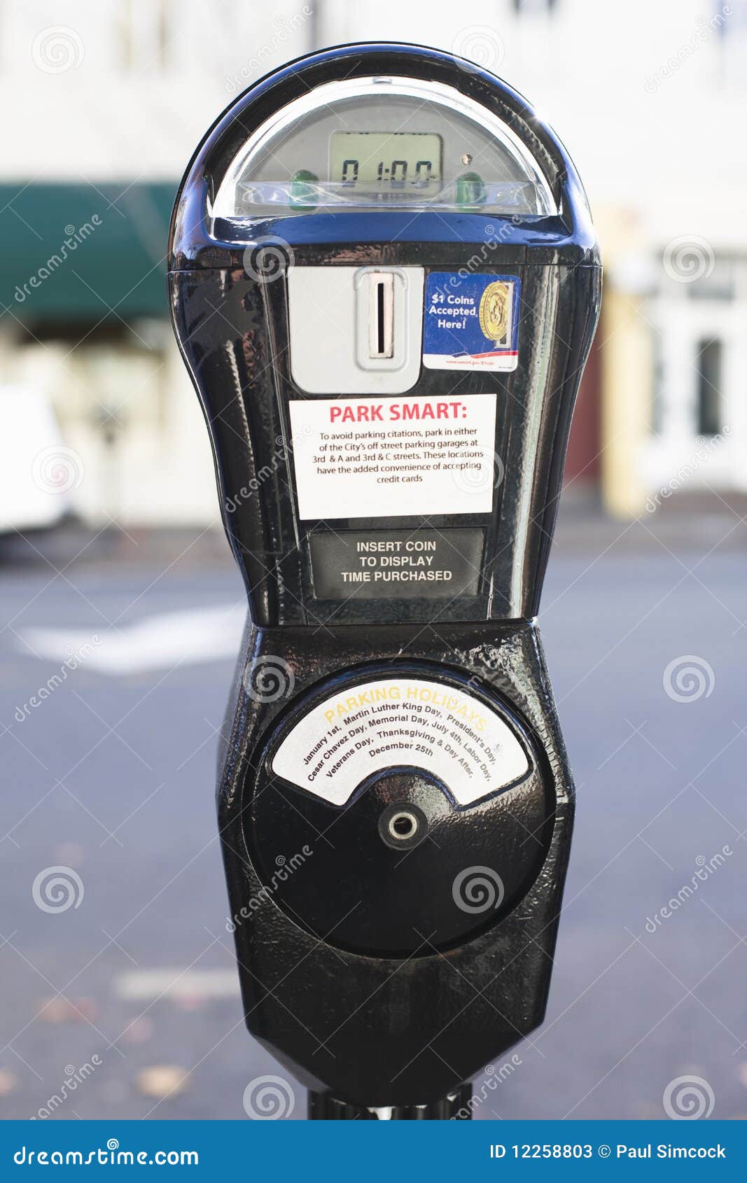 Parking Meter stock image. Image of gauge, parking, city - 12258803