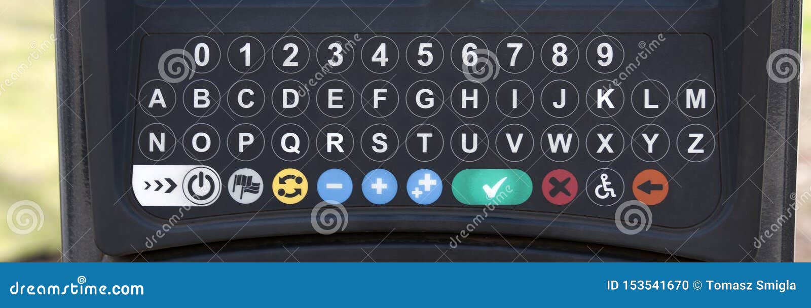 Parking Meter, Human Input Device, a Keyboard for the User Text Input ...