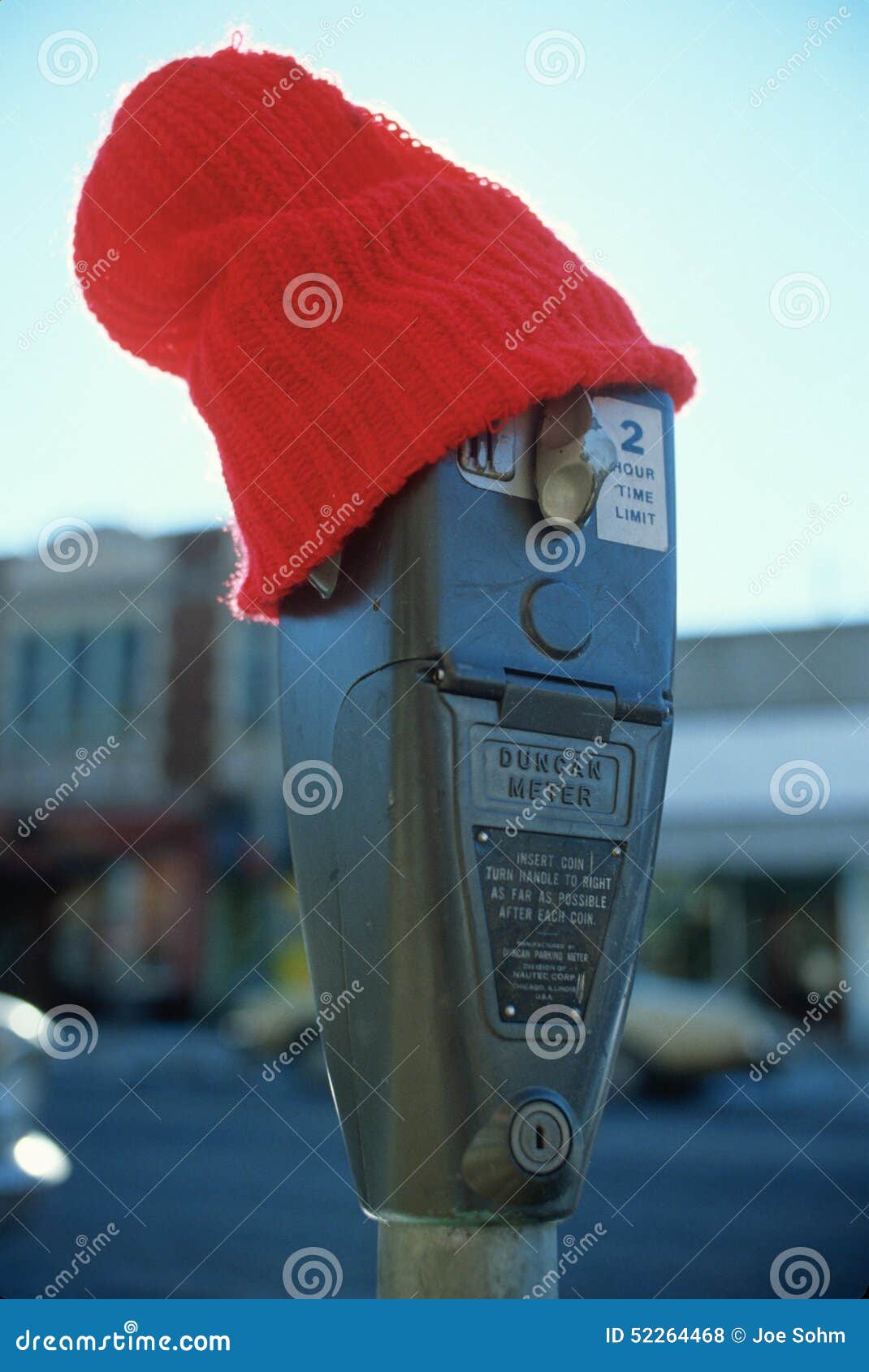 Parking Meter Wearing a Red Wool Cap, St. Louis, MO Editorial Stock ...