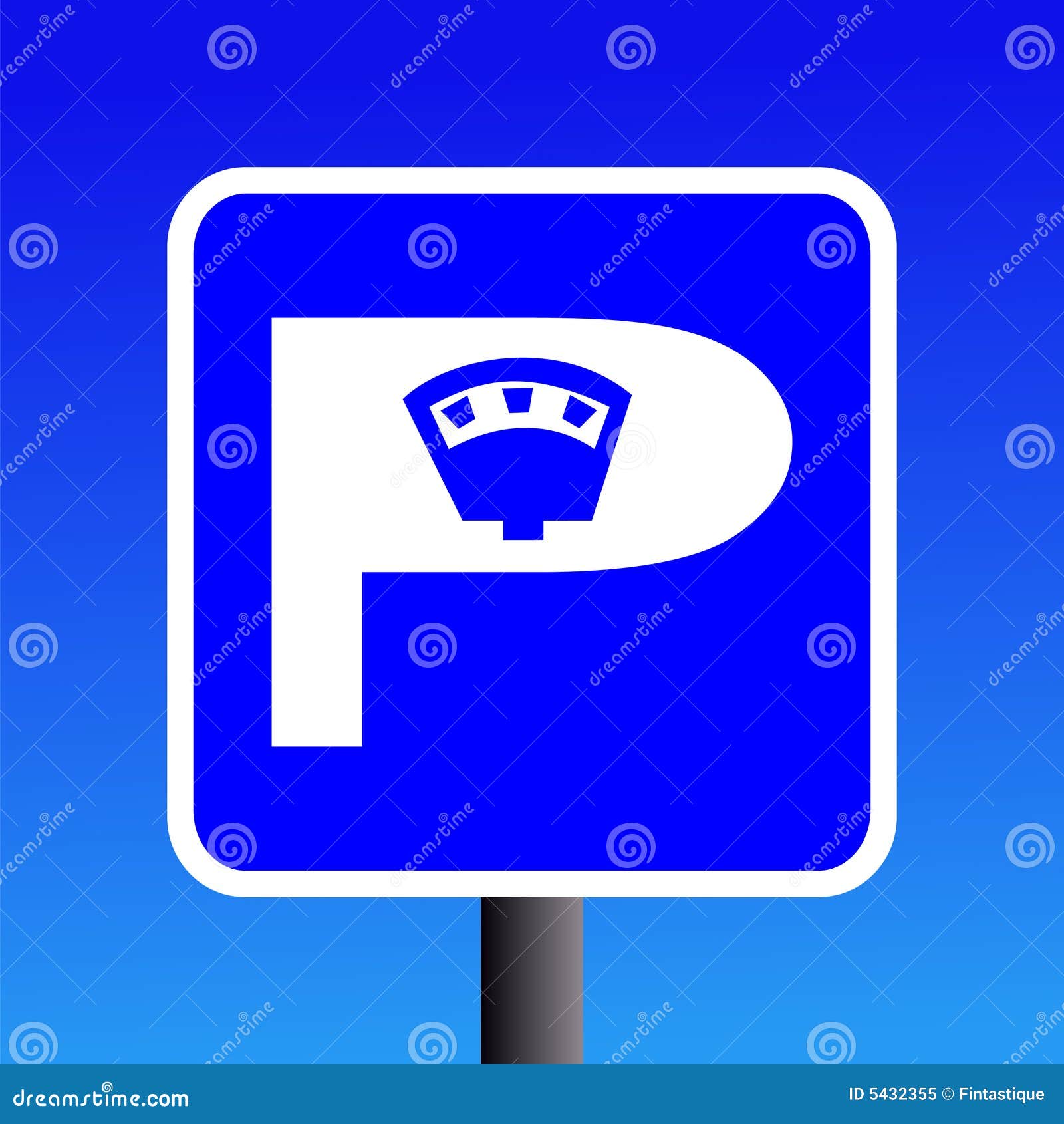Parking meters sign stock vector. Illustration of sign - 5432355
