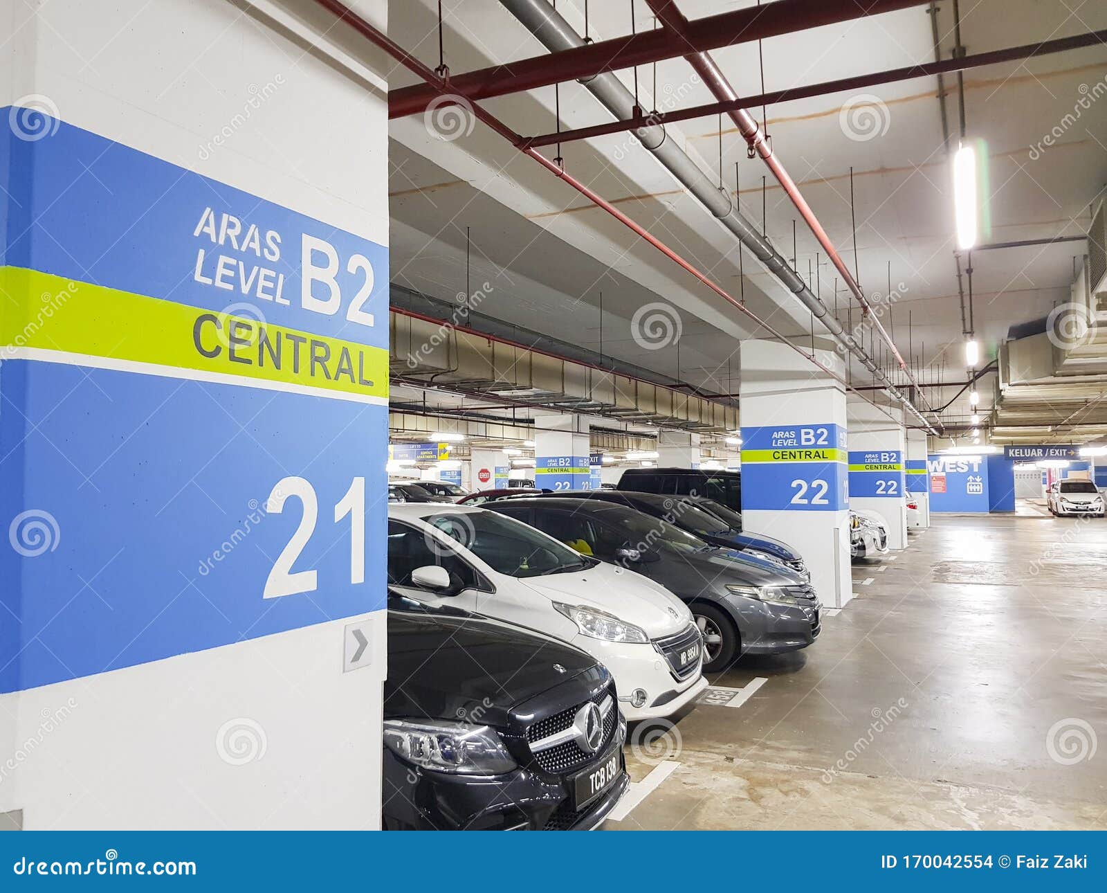 Parking Number Code at Mall in Kuala Lumpur Editorial Stock Image ...