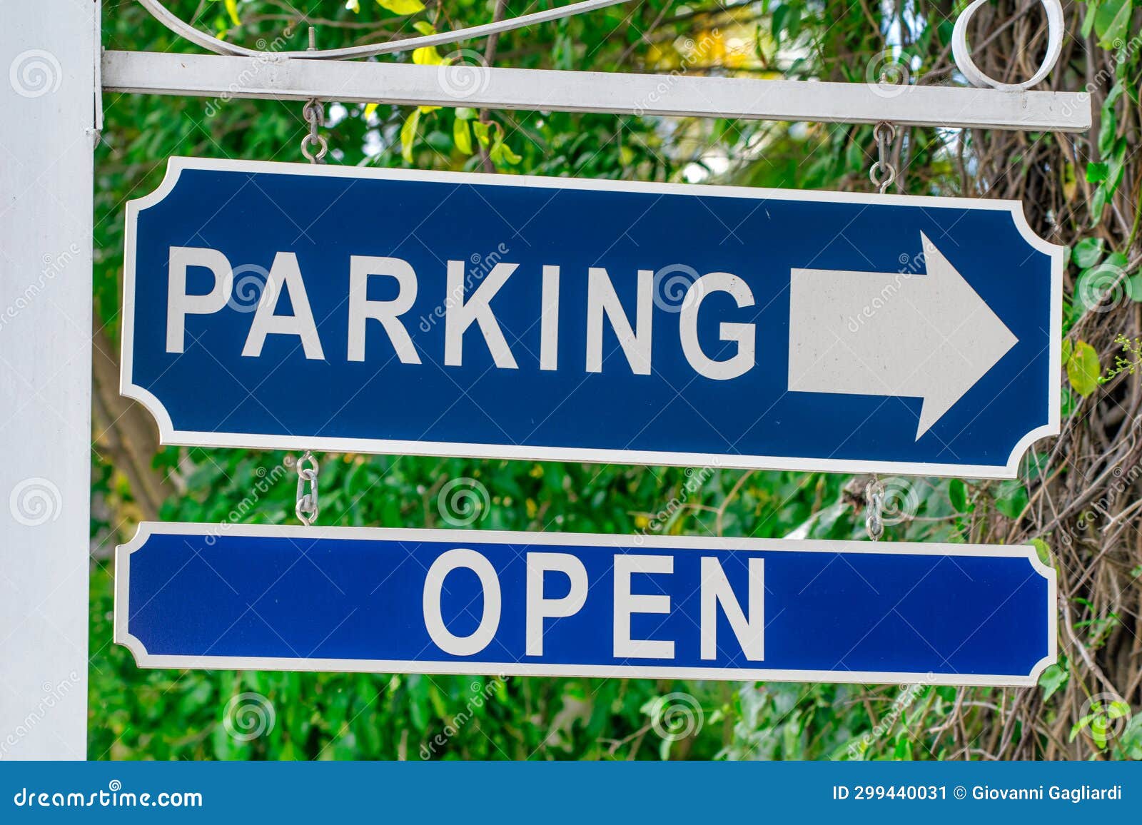 Parking Open Road Sign in Florida Stock Image - Image of information ...