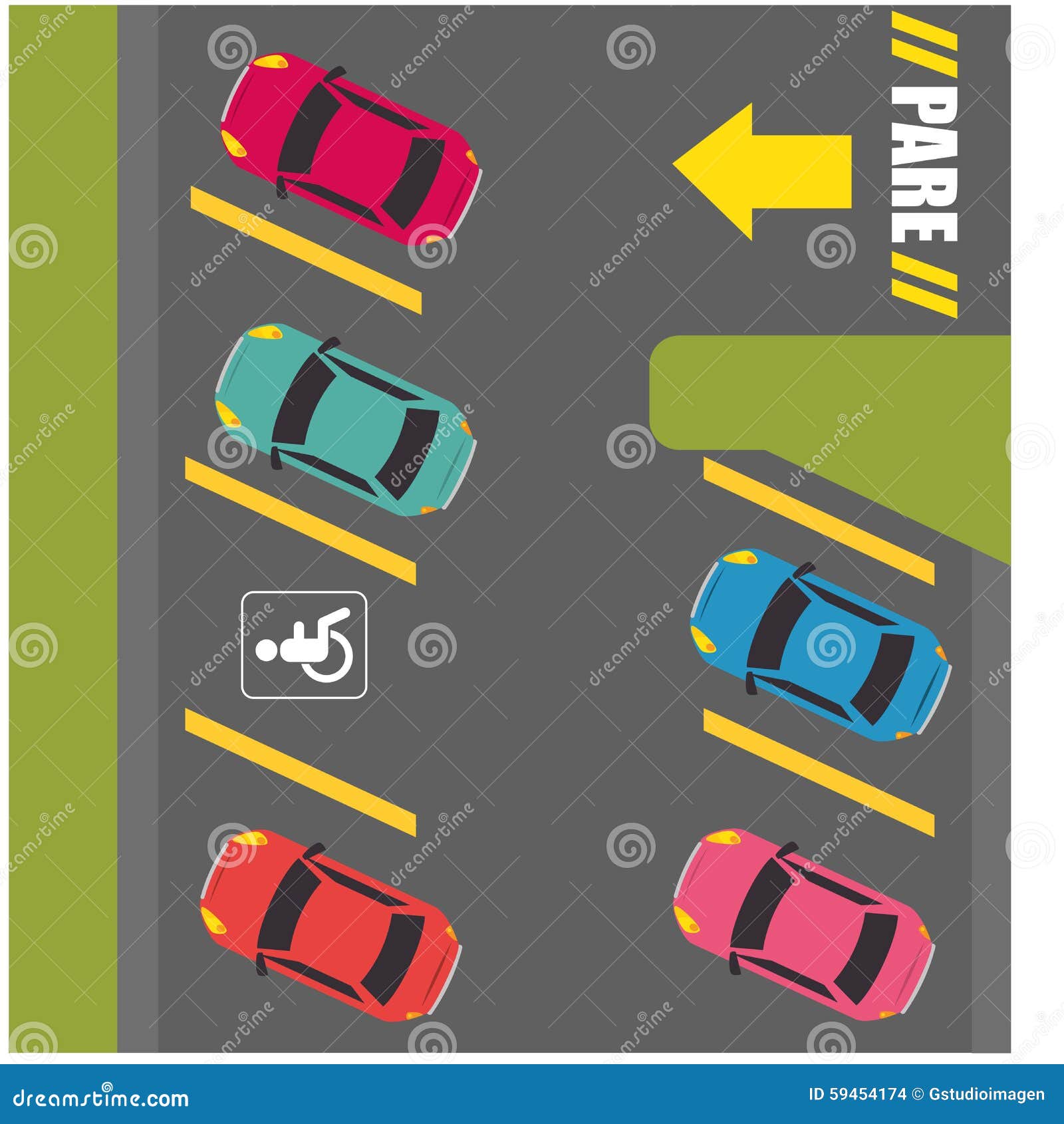 Parking or Park Zone Design Stock Vector - Illustration of background ...