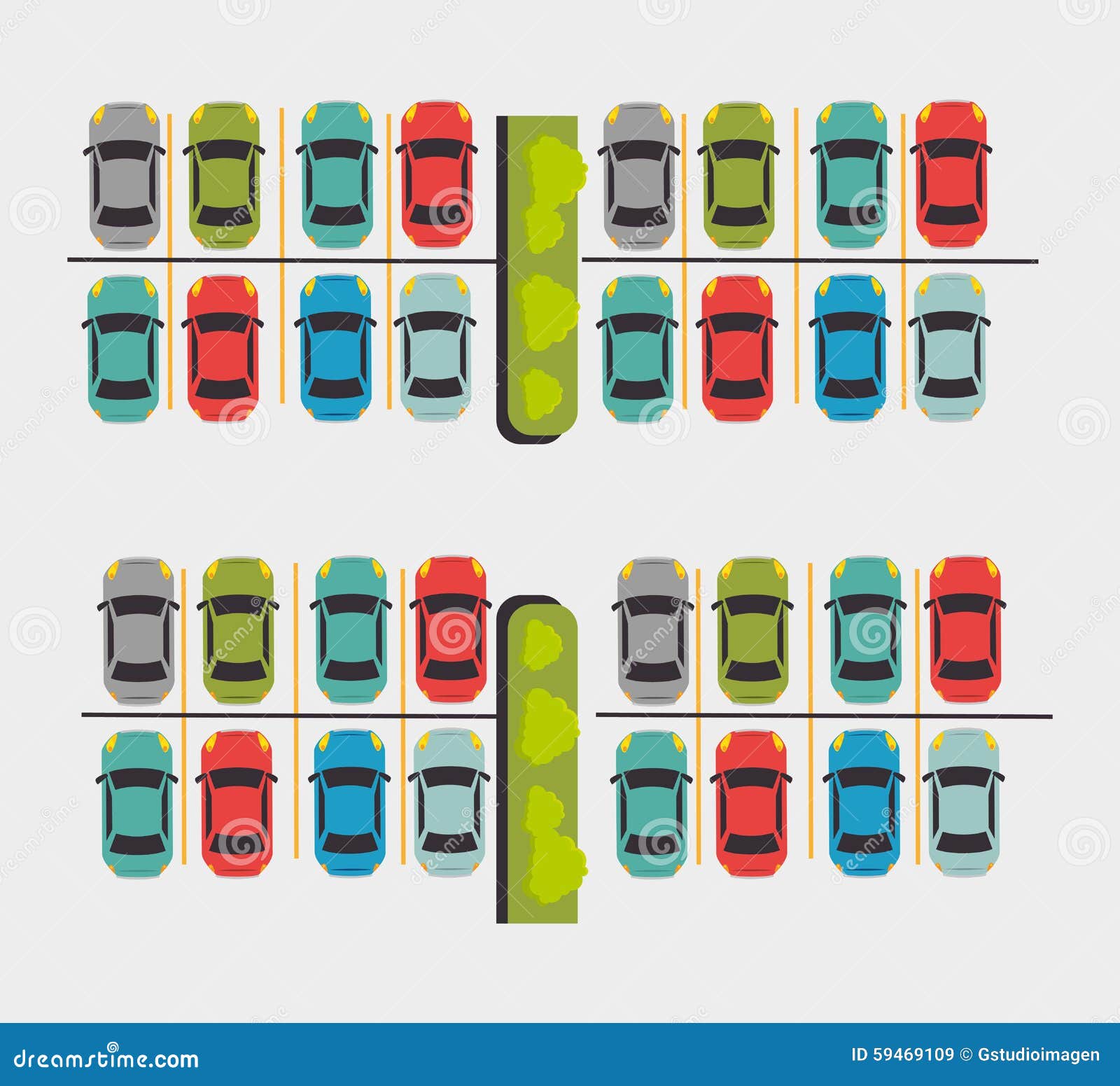 Parking or Park Zone Design Stock Vector - Illustration of regulation ...