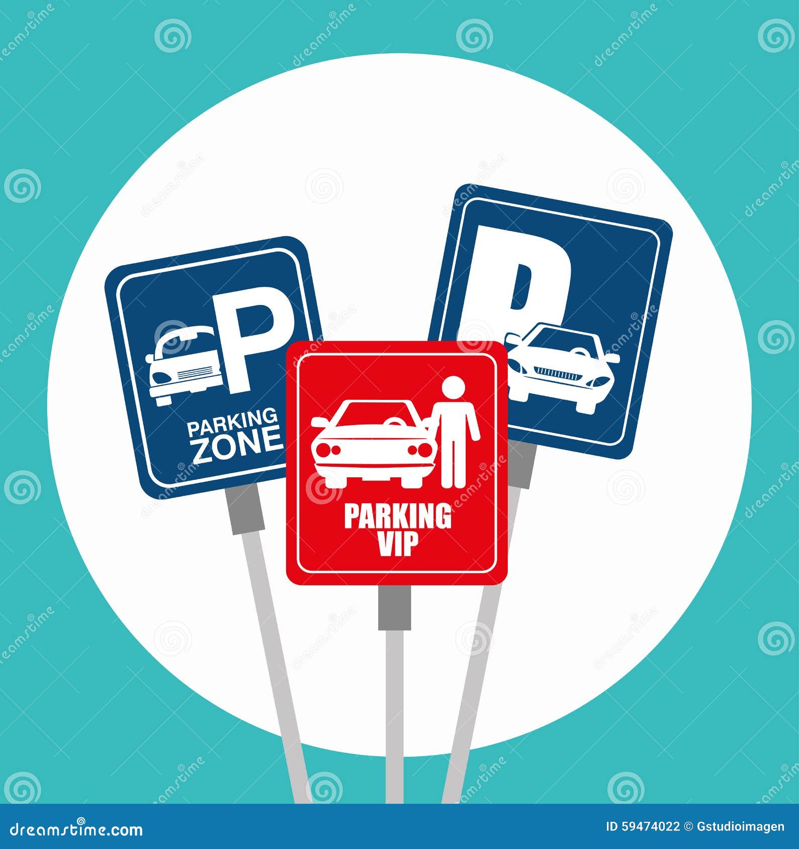 Parking Or Park Zone Design Vector Illustration | CartoonDealer.com ...