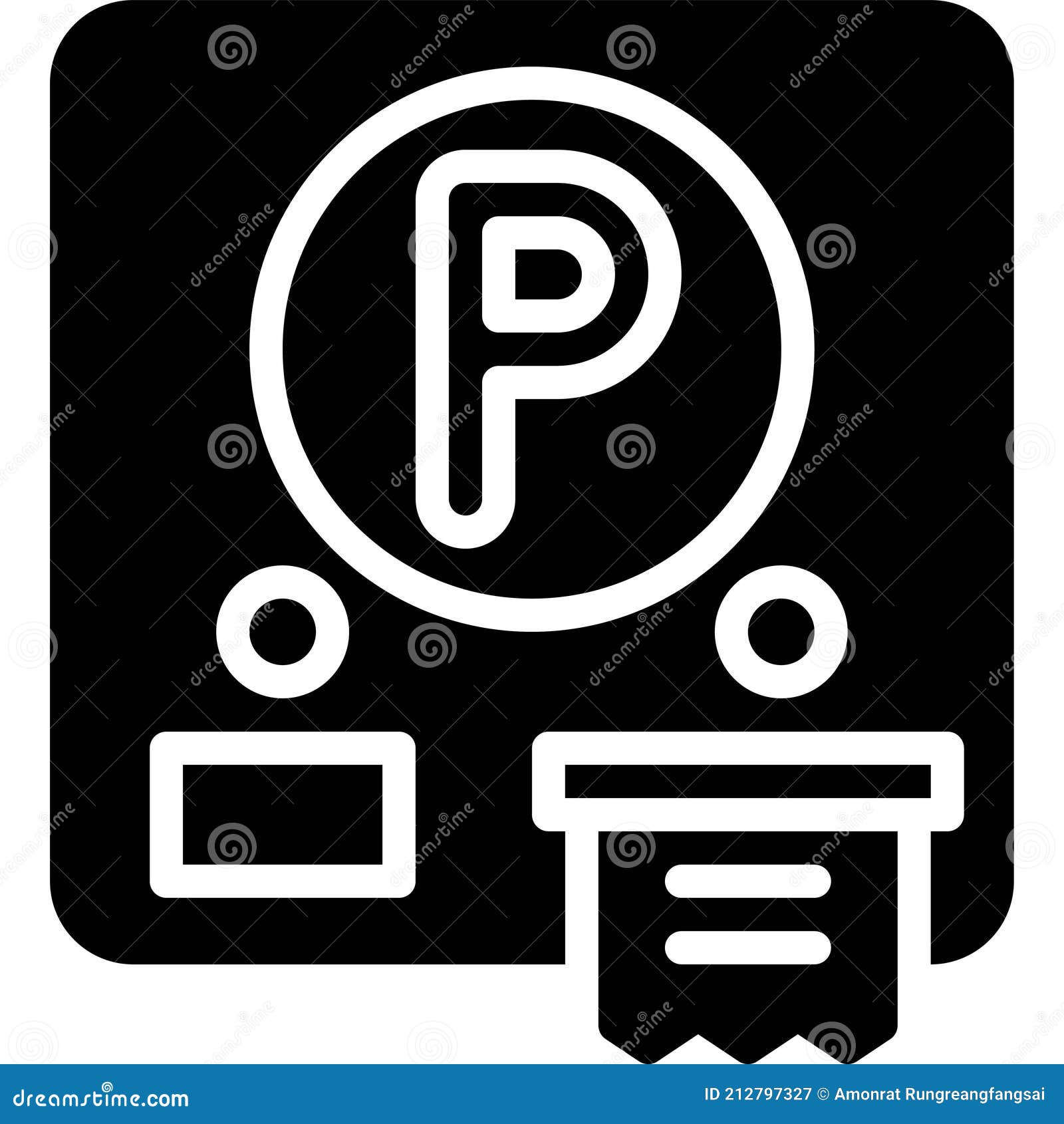 Parking Pass Icon, Parking Lot Related Vector Stock Vector ...