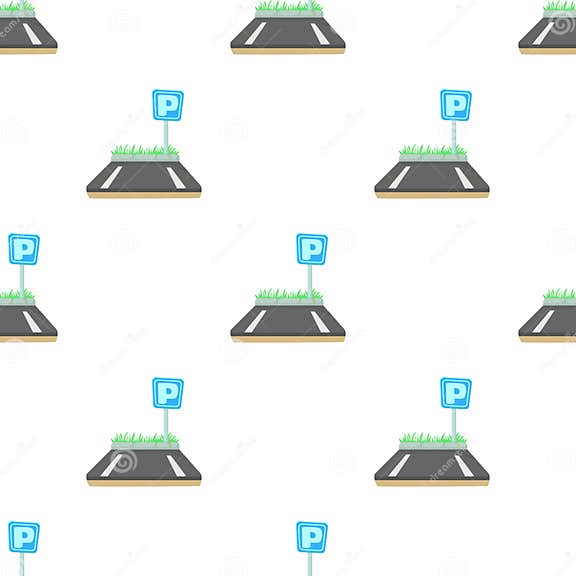 Parking Pattern Seamless Vector Stock Vector - Illustration of logo ...