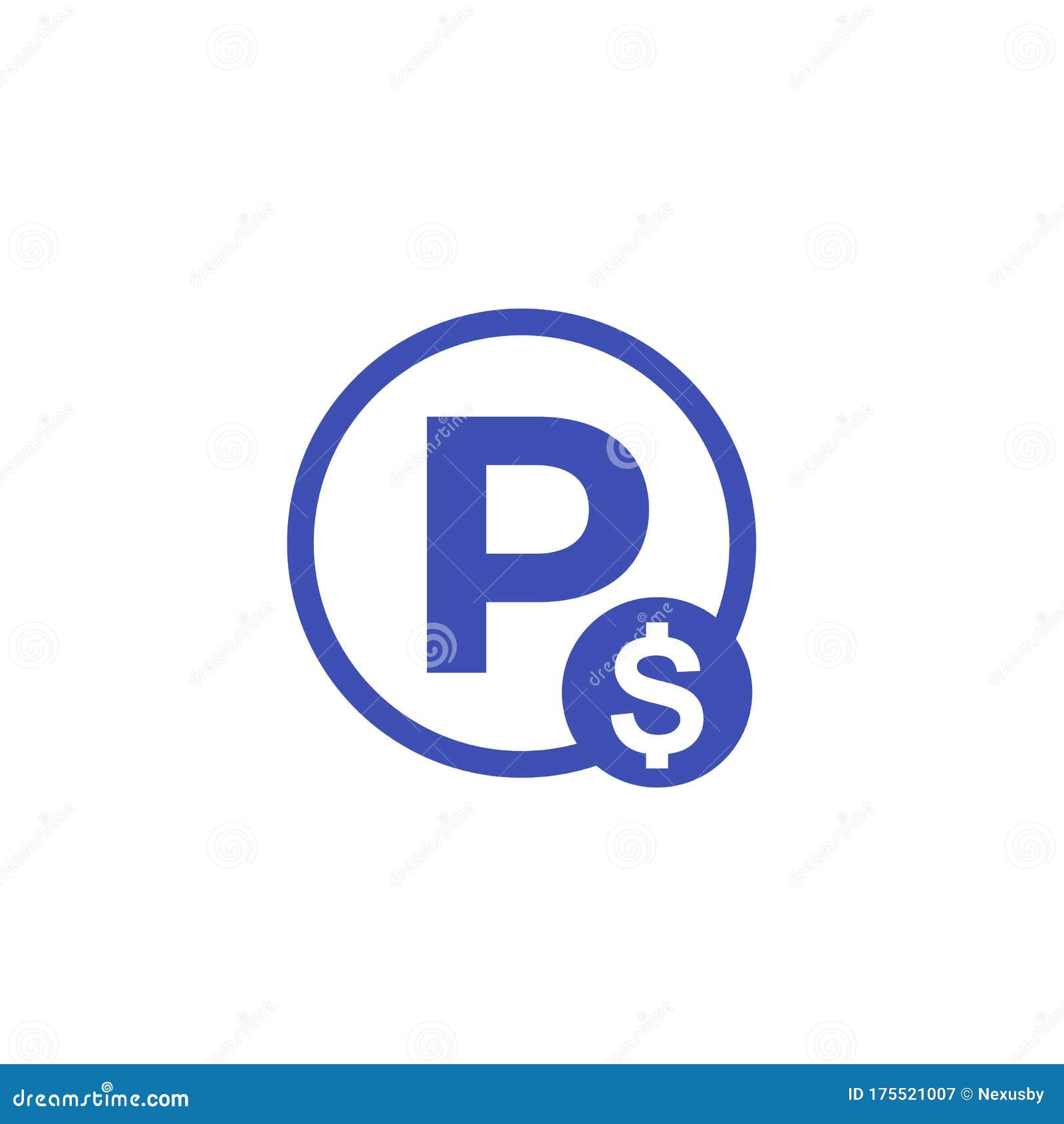Parking pay icon stock vector. Illustration of money - 175521007