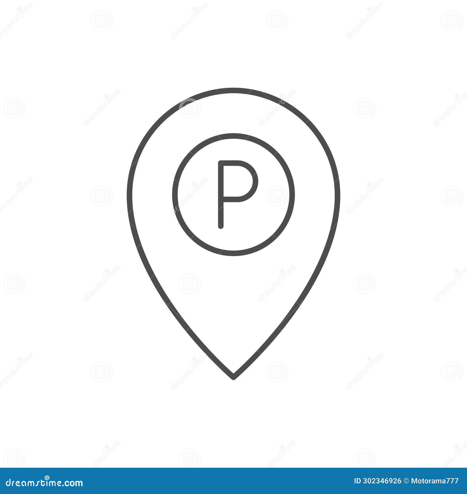 Parking Pin Line Outline Icon Stock Illustration - Illustration of icon ...