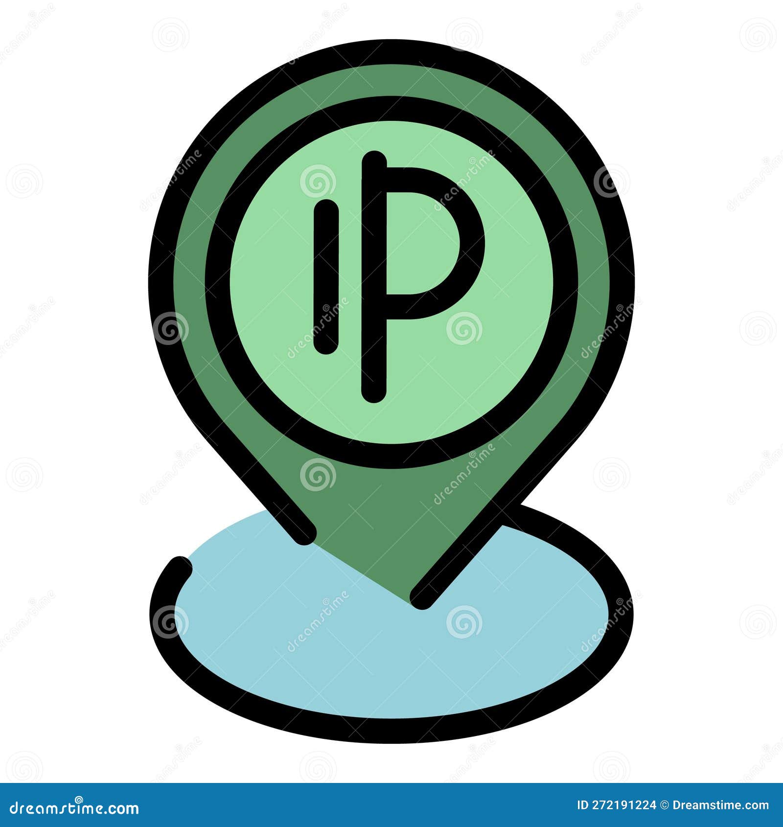 Parking Pin Location Icon Vector Flat Stock Vector - Illustration of ...
