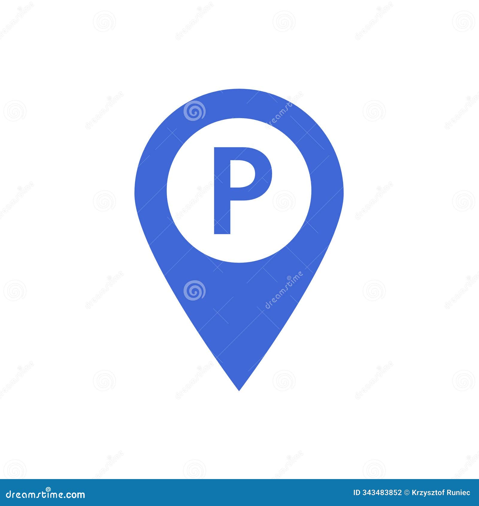 Parking Pin, Parking Space - Vector Icon Stock Illustration ...