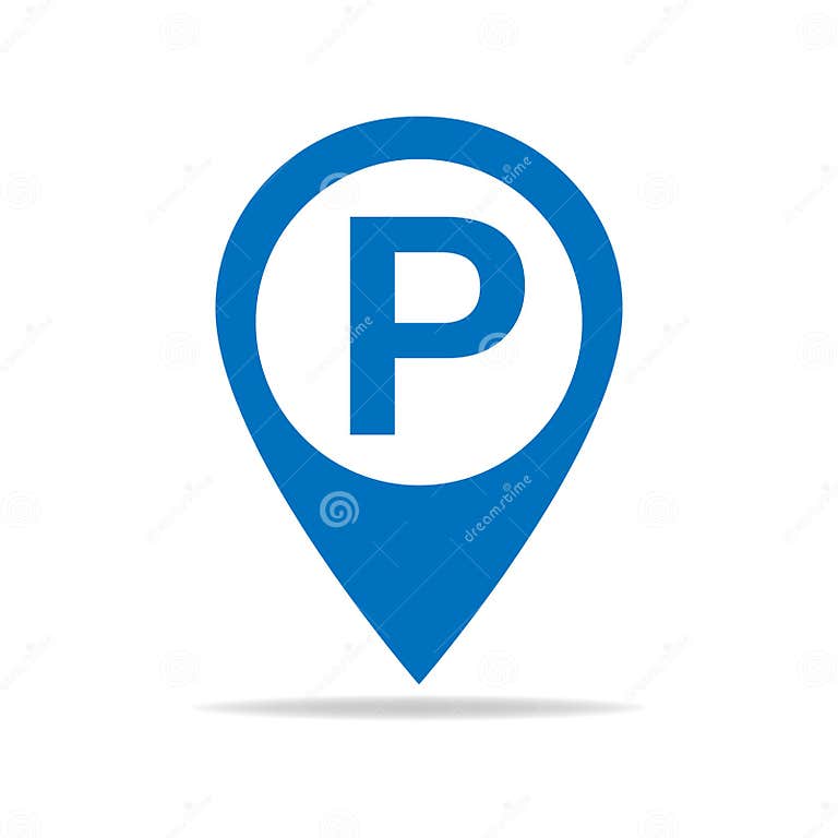 Parking Pinpoint Blue Icon. Map Parking Pointer, Parking Map Point ...