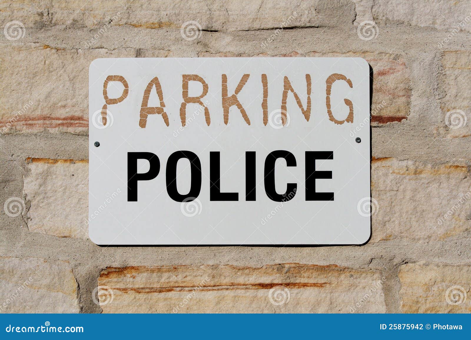 Parking for Police Sign stock photo. Image of parking - 25875942
