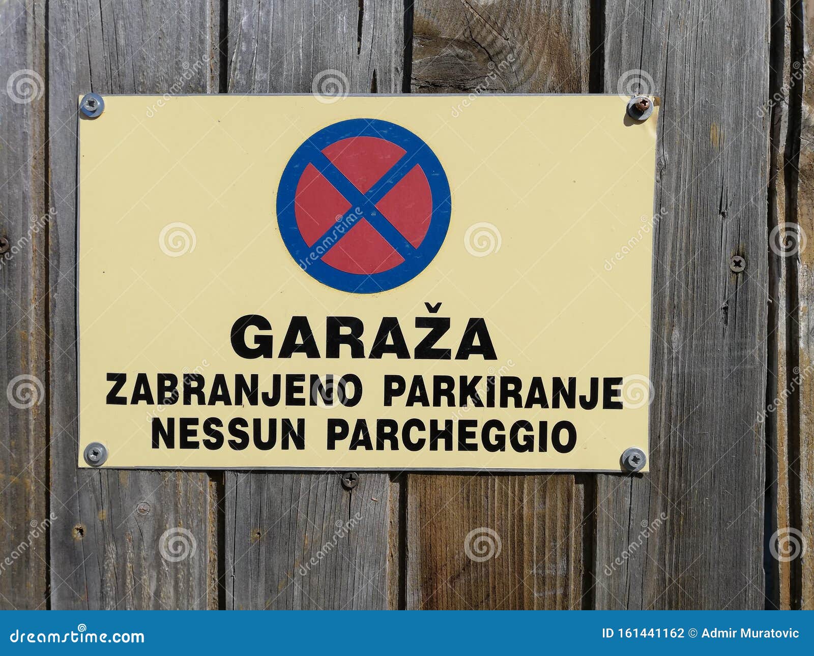 Parking A Car In A Prohibited Place. Road Signs And Markings ...