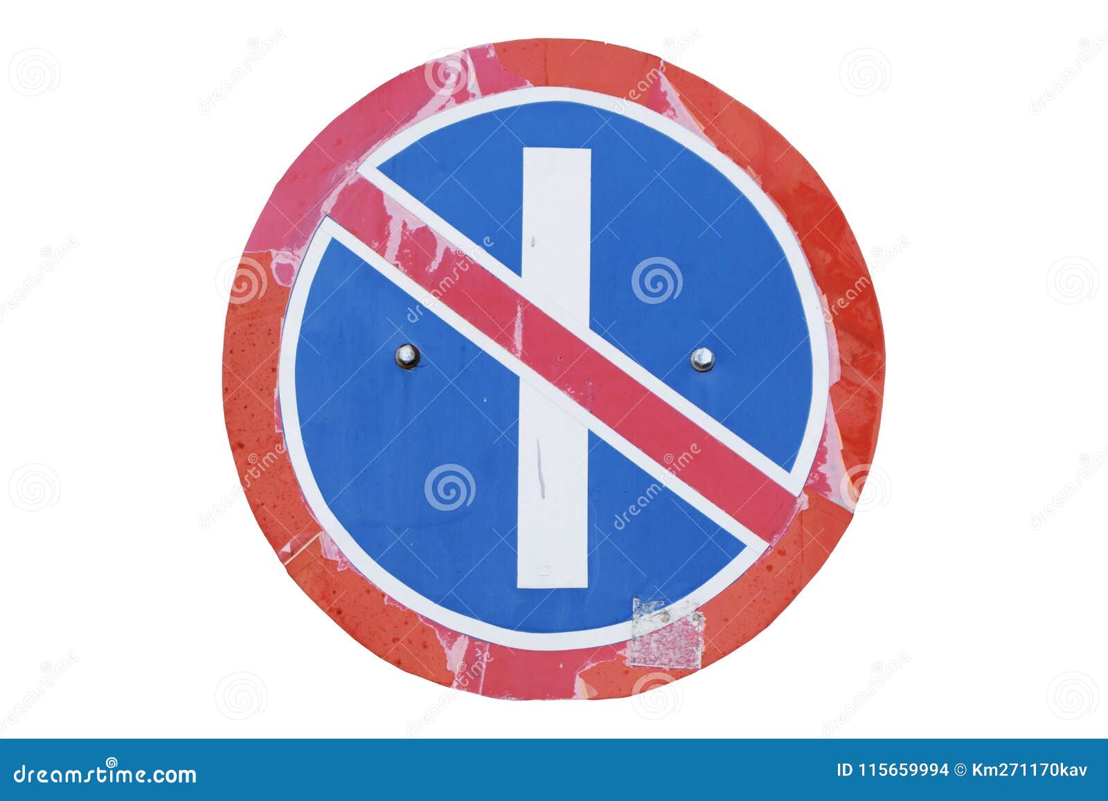 Parking A Car In A Prohibited Place. Road Signs And Markings ...