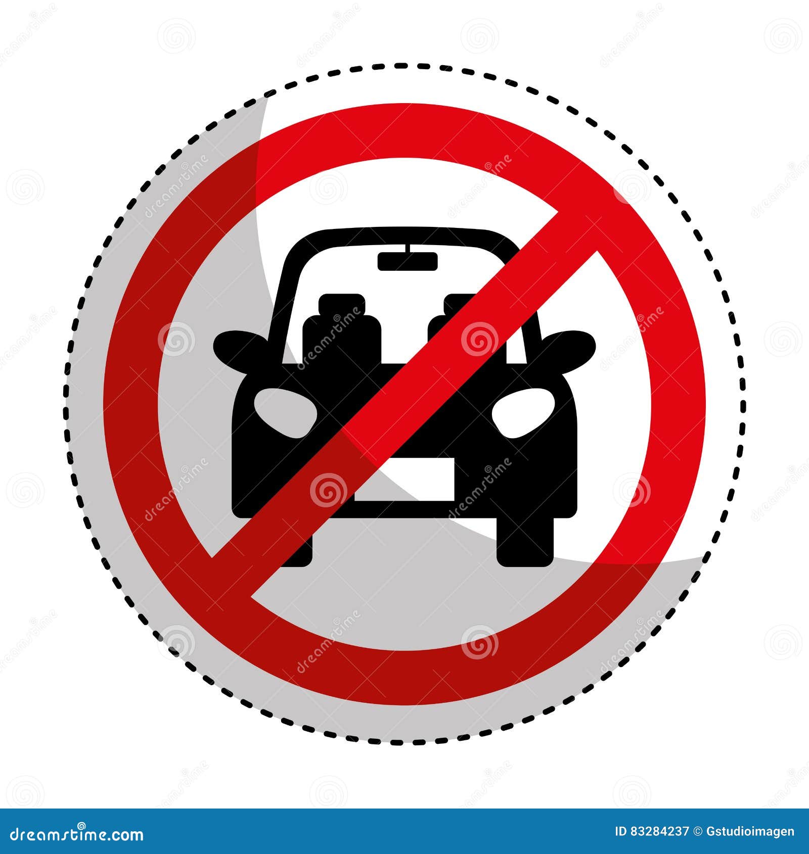 Parking Prohibited Sign Isolated Icon Stock Illustration - Illustration ...