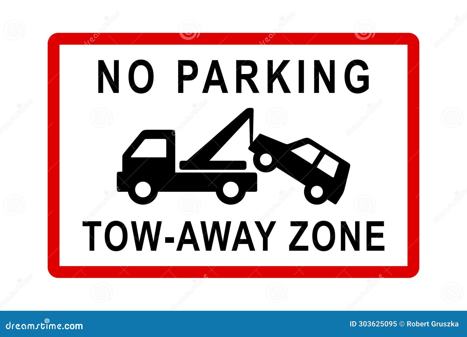 Parking prohibited sign stock vector. Illustration of symbol - 303625095