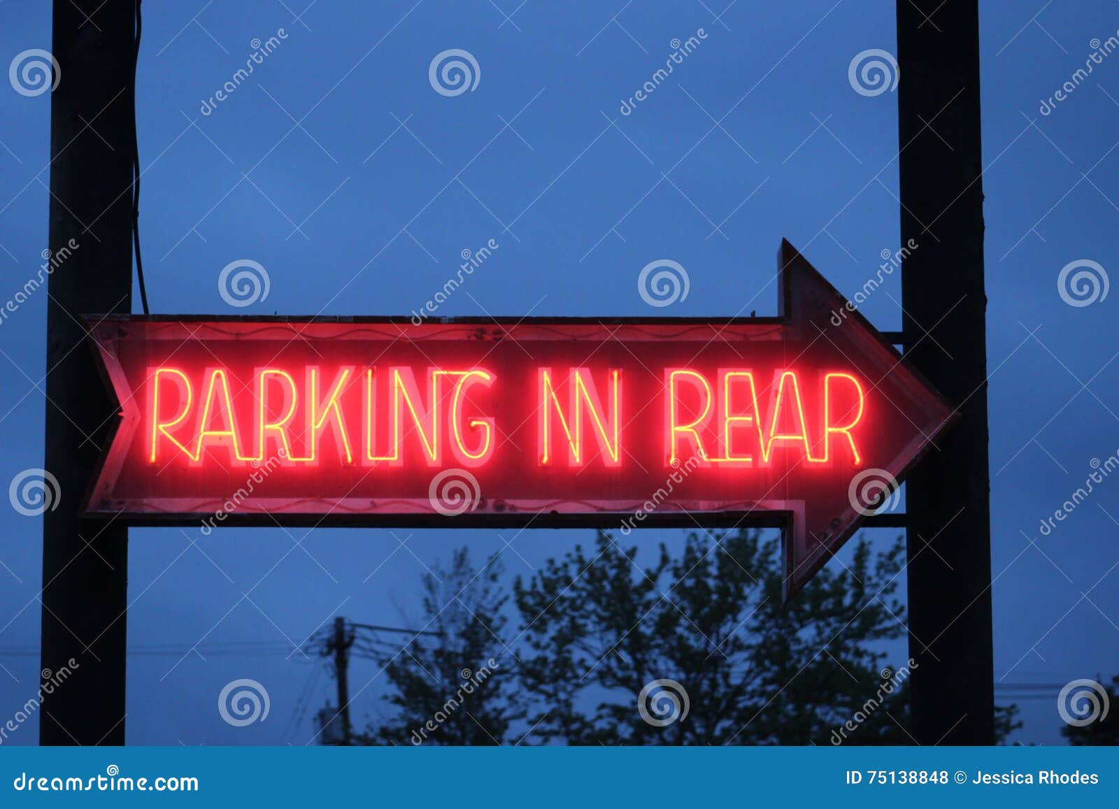 Parking in rear stock photo. Image of diner, rear, parking - 75138848