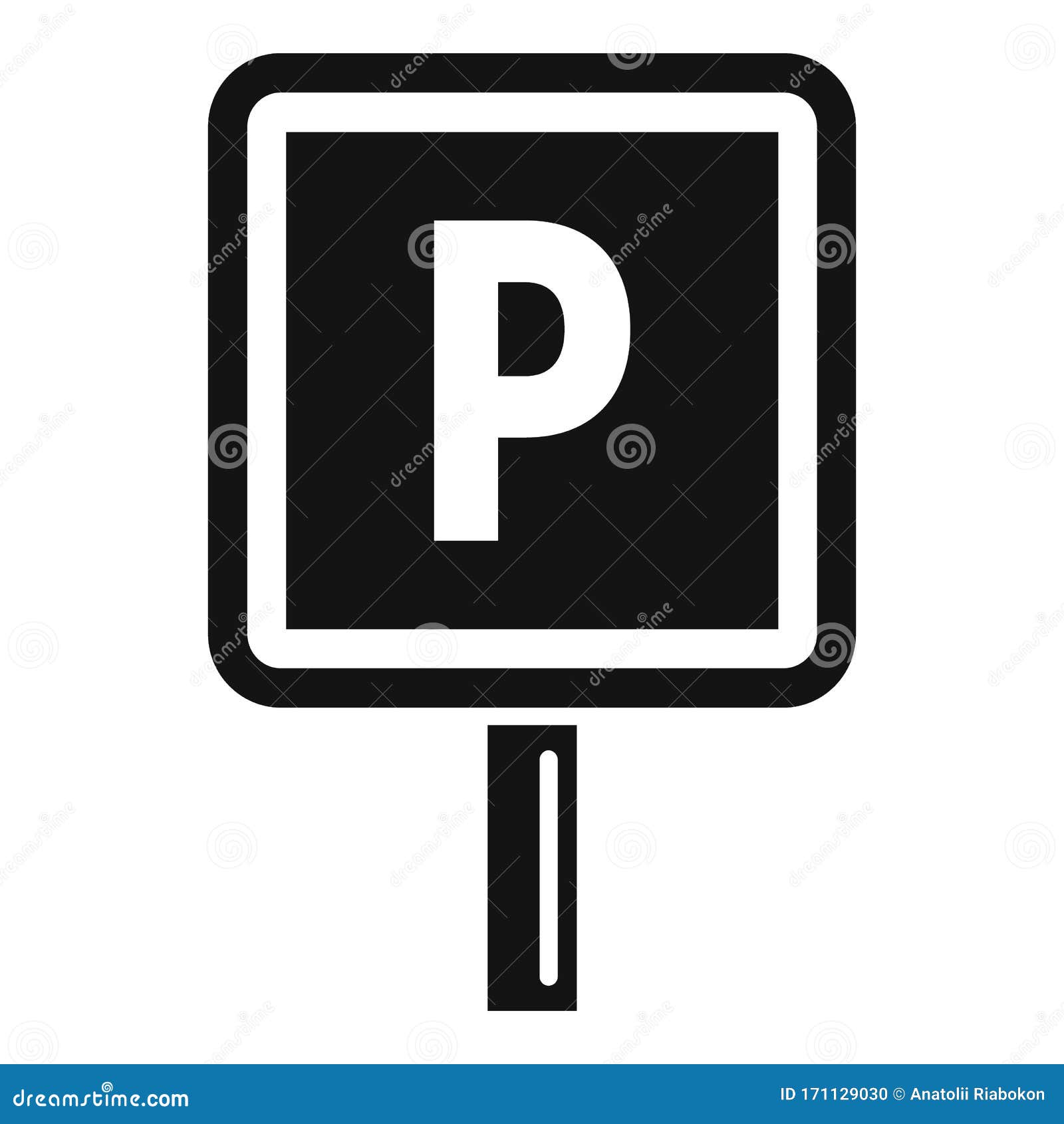 Parking Road Sign Icon, Simple Style Stock Vector - Illustration of ...