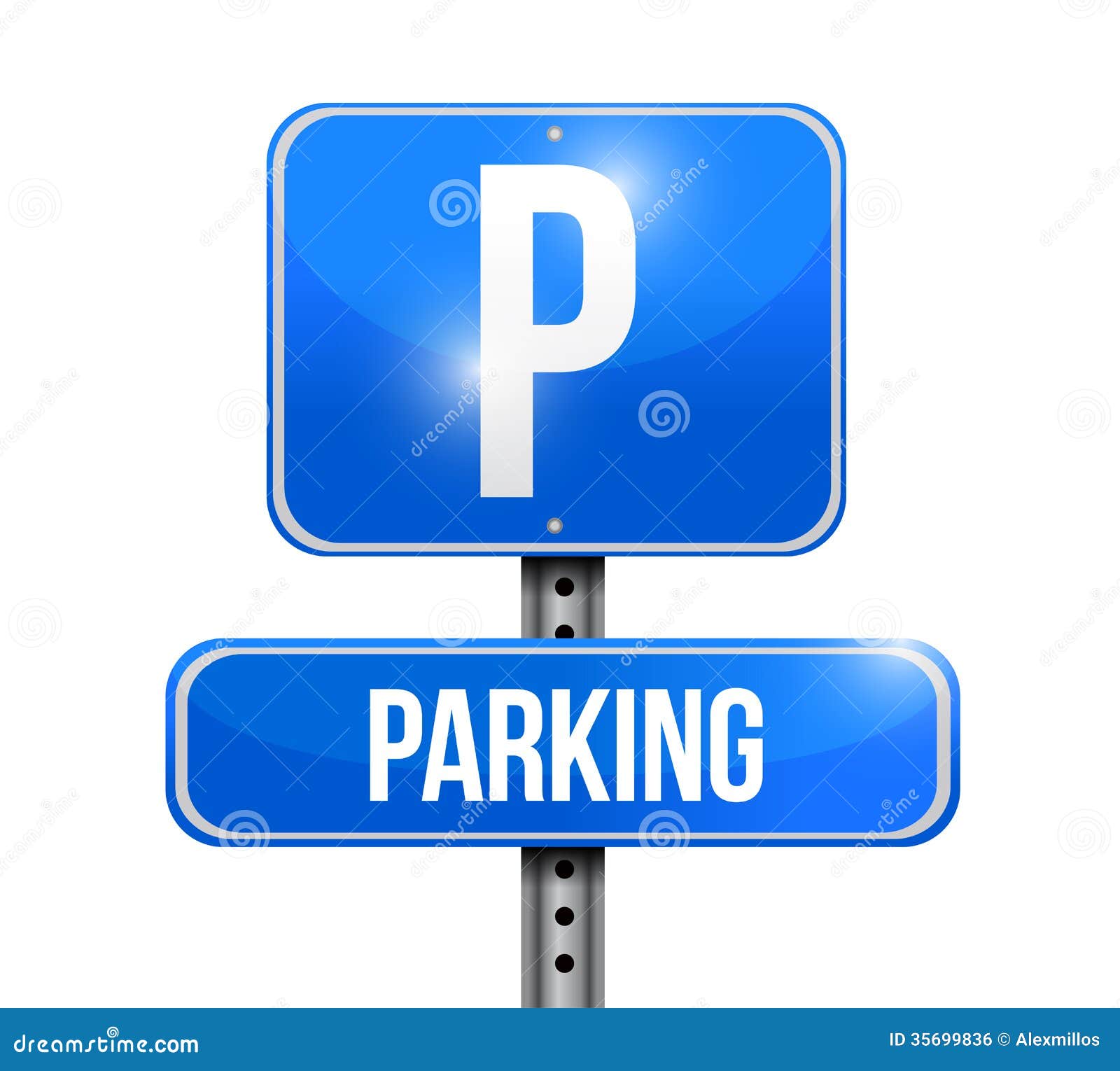 Parking Road Sign Illustration Design Royalty Free Stock Image - Image ...