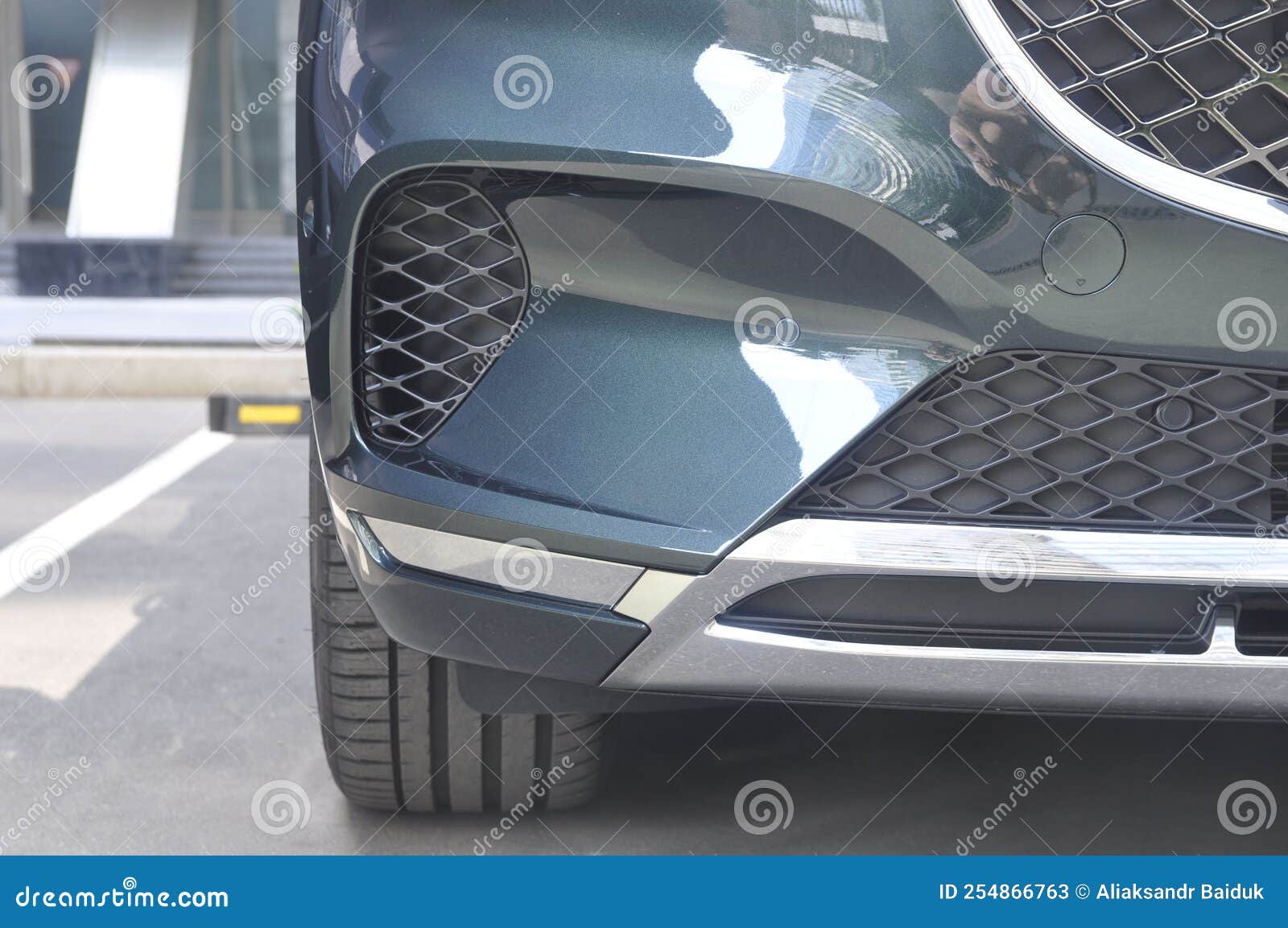 Parking Sensor on the Front Bumper of the Car Stock Image - Image of ...