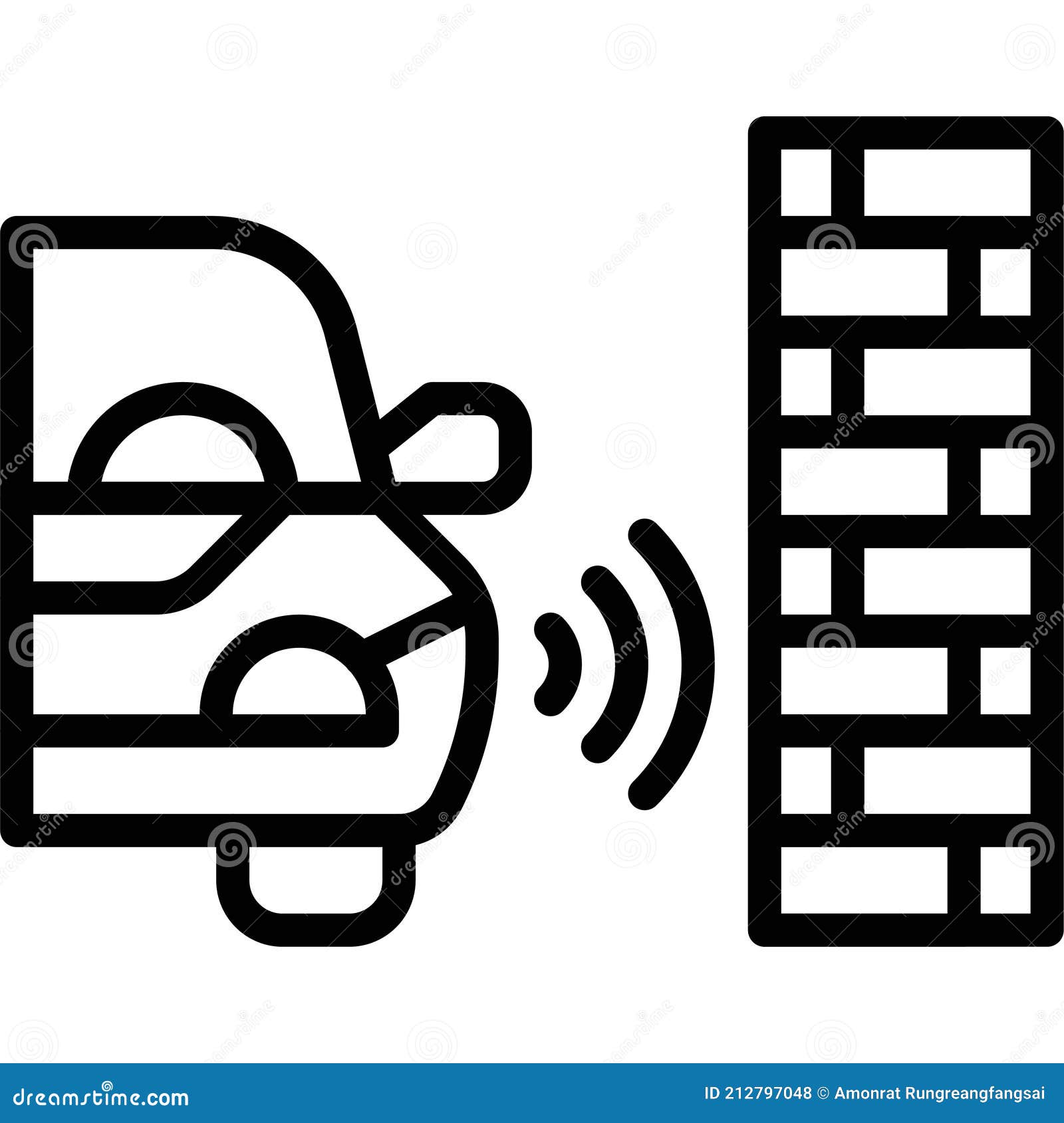 Parking Sensor Icon, Parking Lot Related Vector Stock Vector ...