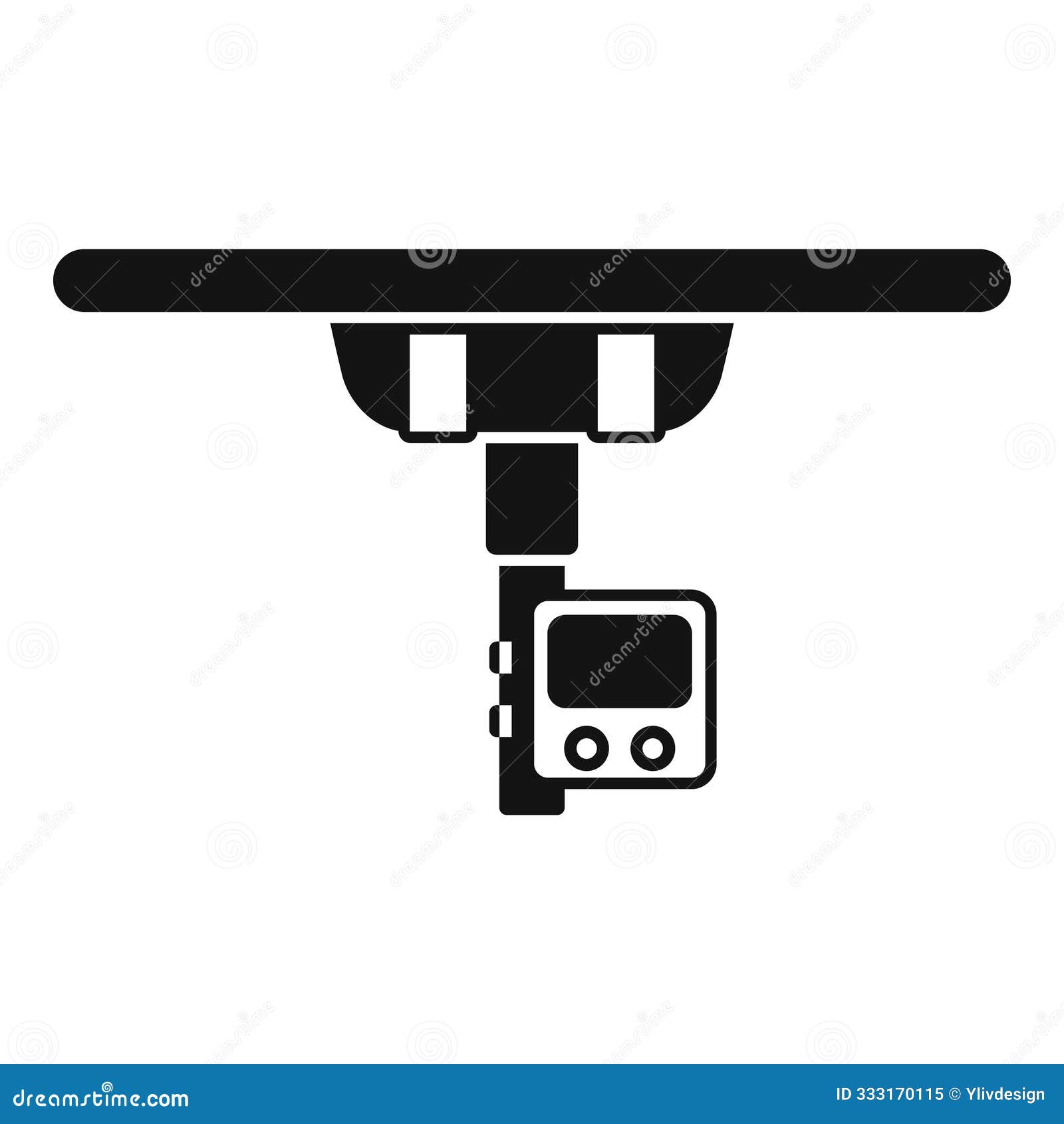 Parking Sensor Icon Showing Empty Parking Spot Detection System Stock ...