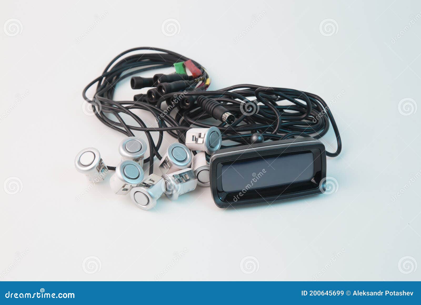 Parking Sensors for a Car on a White Background. Car Accessory Stock ...