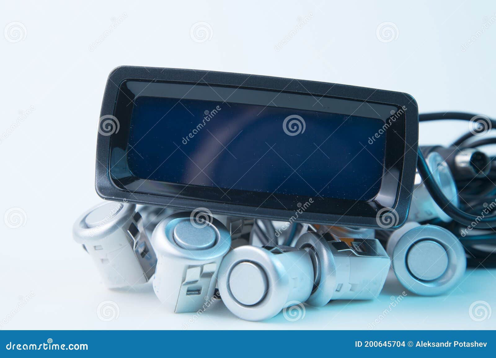 Parking Sensors for a Car on a White Background. Car Accessory Stock ...