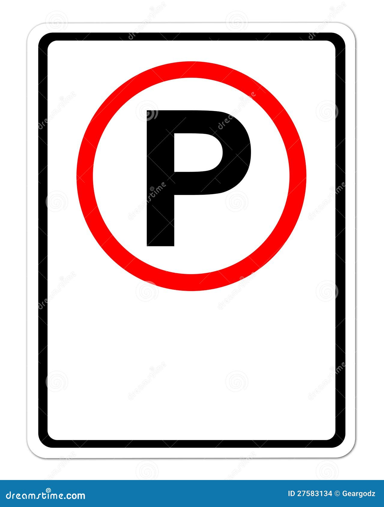 Parking Sign Blank for Text Stock Illustration - Illustration of ...