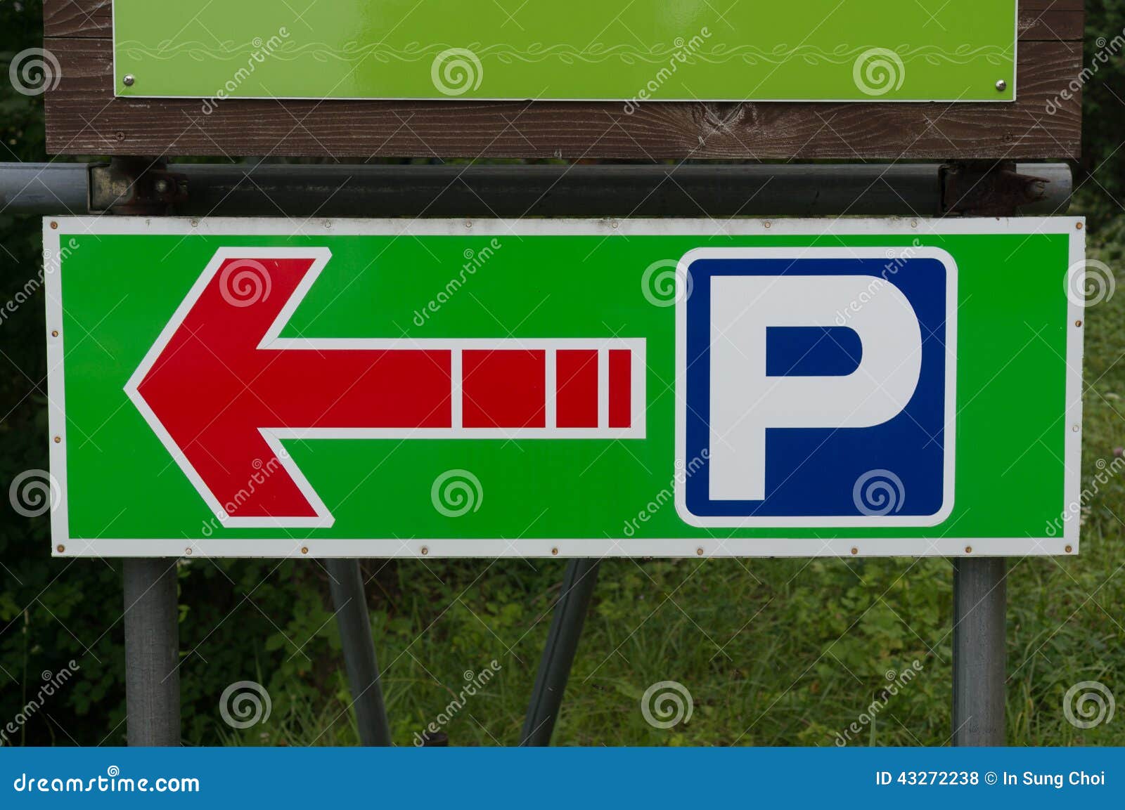 Parking sign direction stock photo. Image of pointing - 43272238