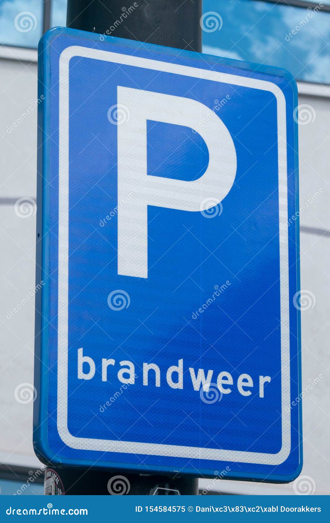 Parking Sign for Fire Department Stock Image - Image of information ...