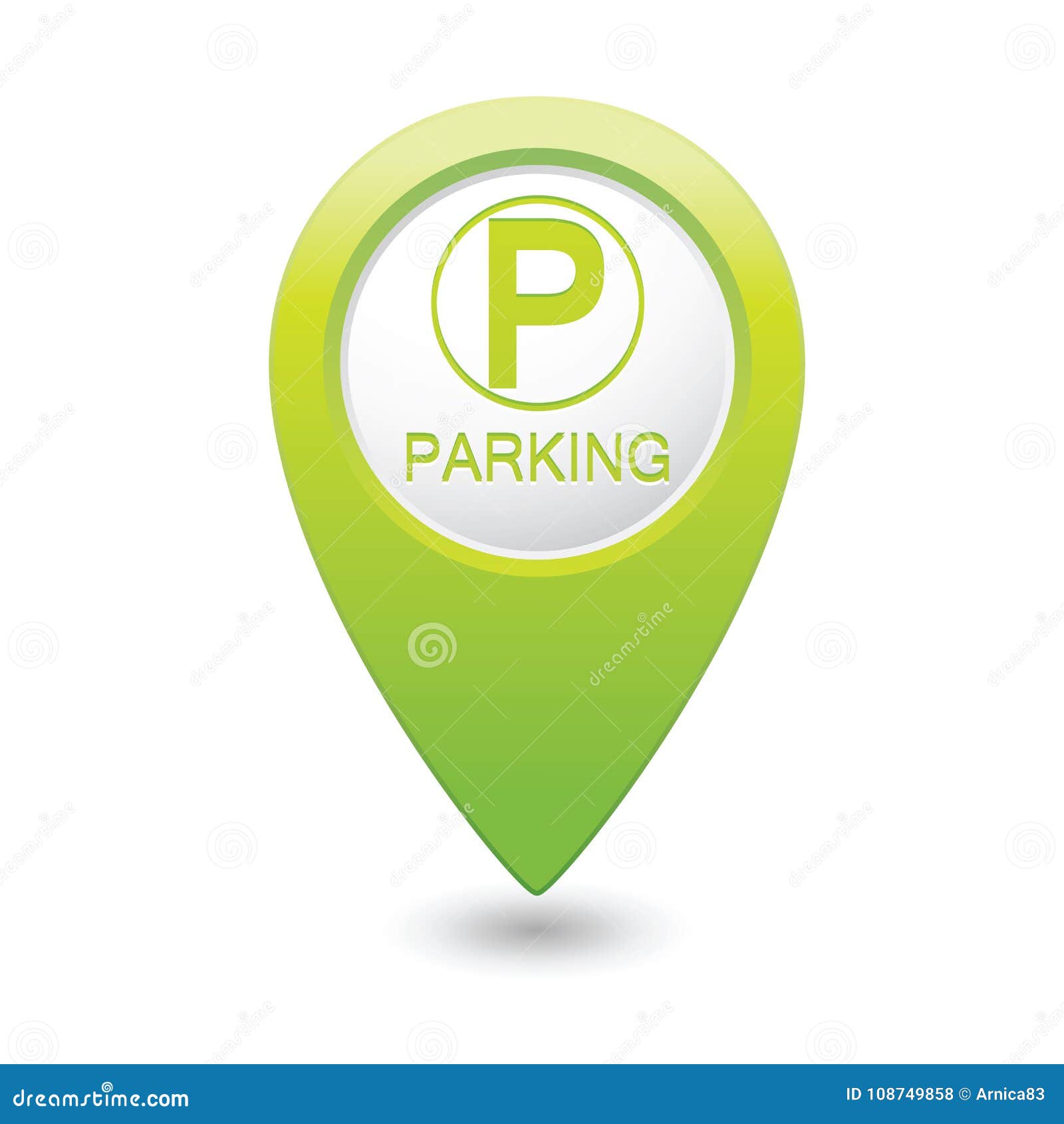Parking Sign on the Map Pointer Stock Vector - Illustration of ...