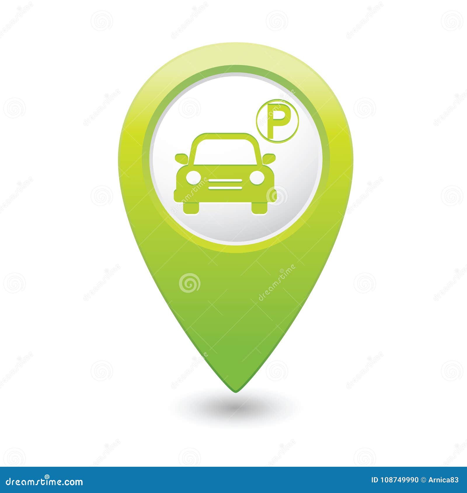 Parking Sign on the Map Pointer Stock Vector - Illustration of ...