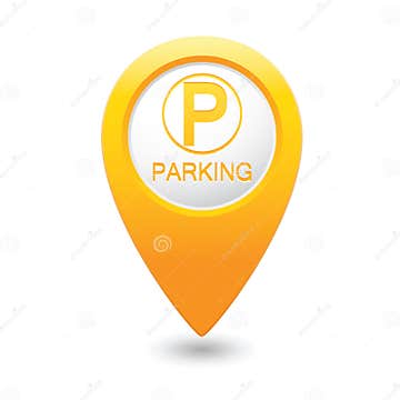 Parking Sign on the Map Pointer Stock Vector - Illustration of protect ...