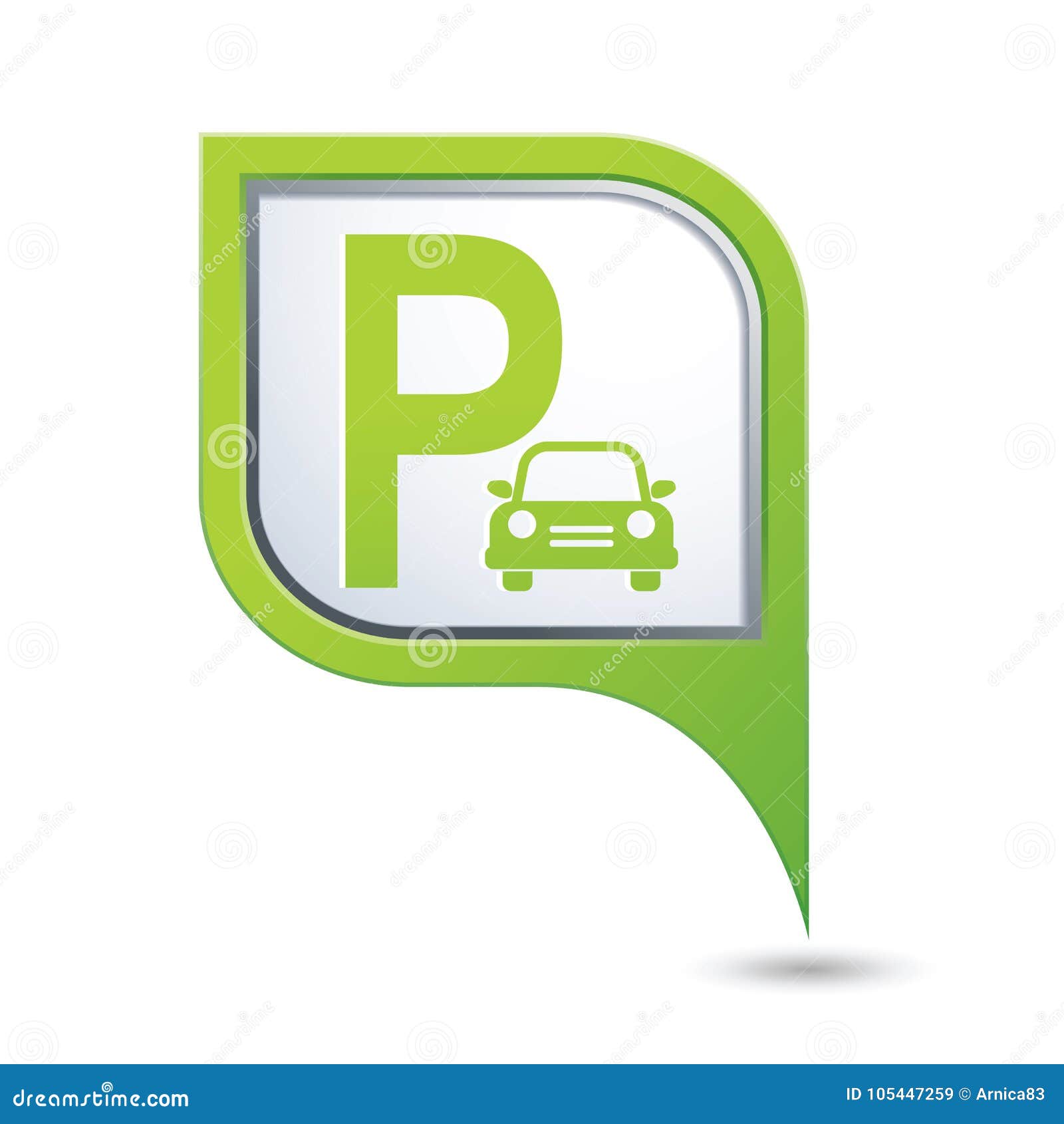 Parking Sign on the Map Pointer Stock Vector - Illustration of ...