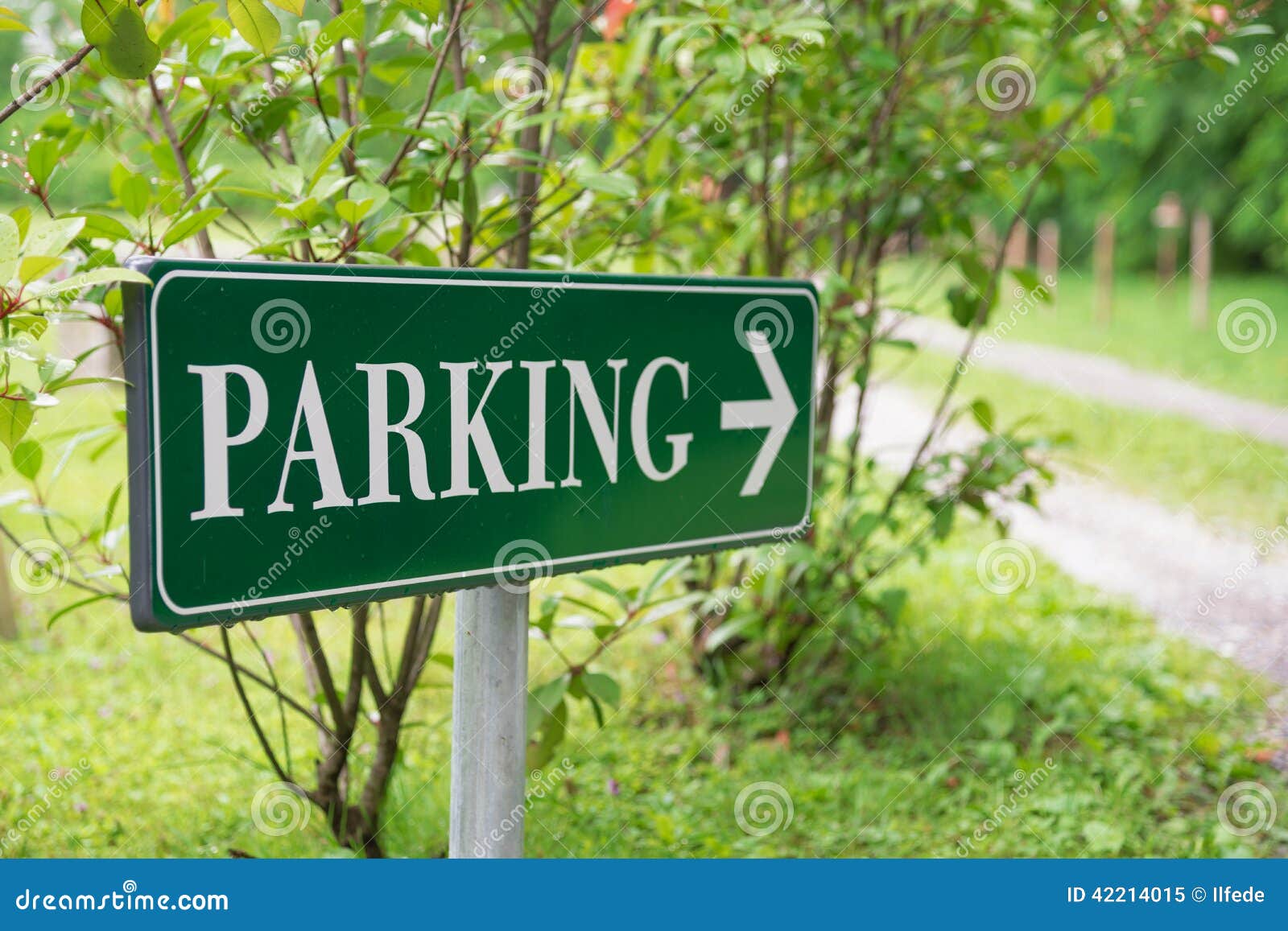 Parking sign in the park stock image. Image of wood, sign - 42214015