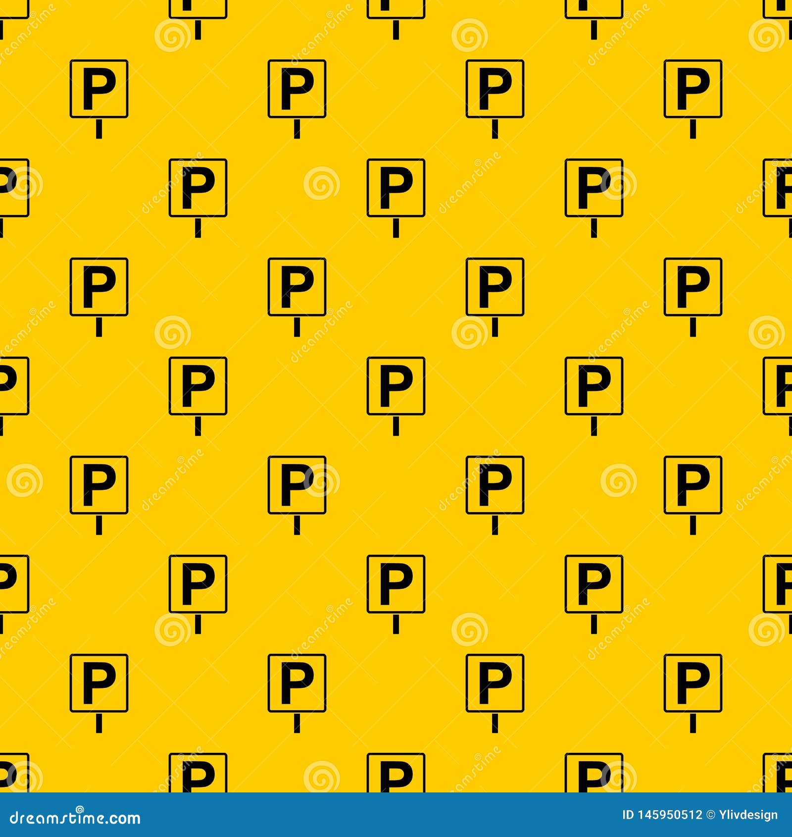 Parking Sign Pattern Vector Stock Vector - Illustration of information ...