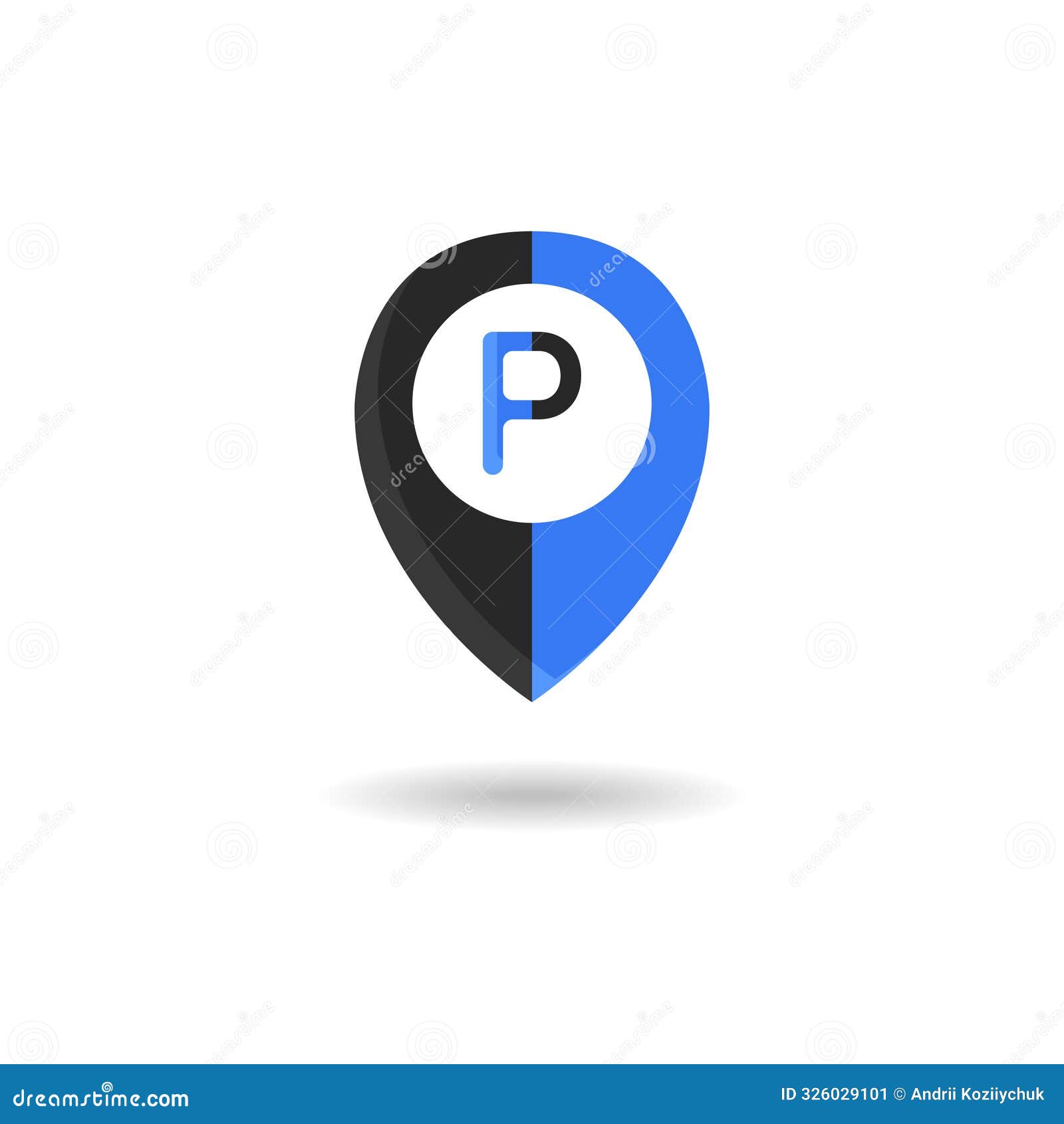 Parking Sign Vector Icon. Vector Parking Map Label. Parking Pin ...