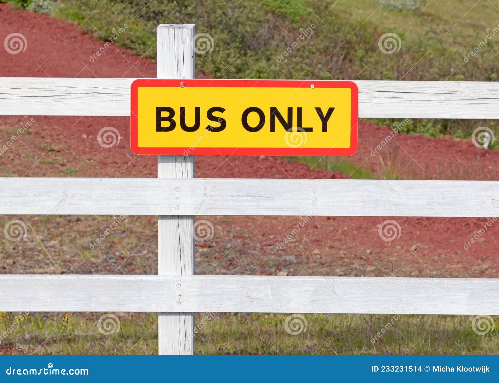 Parking Space for the Bus only Stock Photo - Image of traffic, yellow ...
