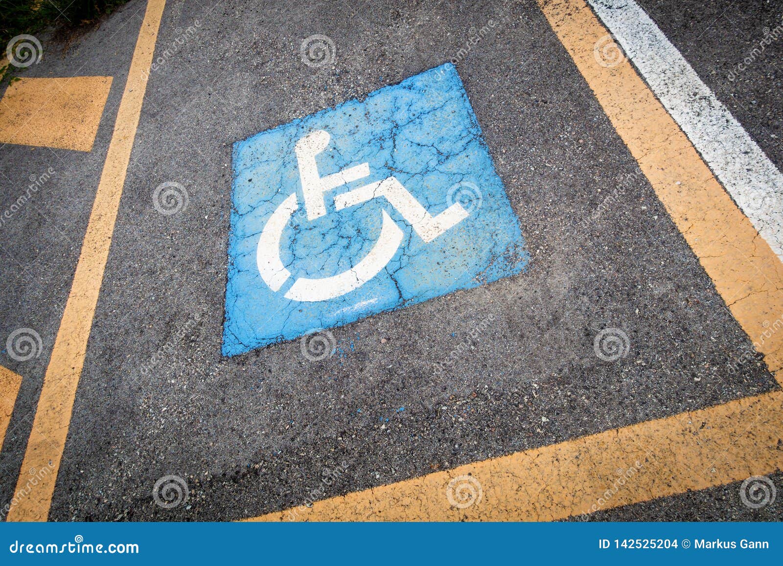 Parking Space for Disabled Person Stock Photo - Image of parking, space ...