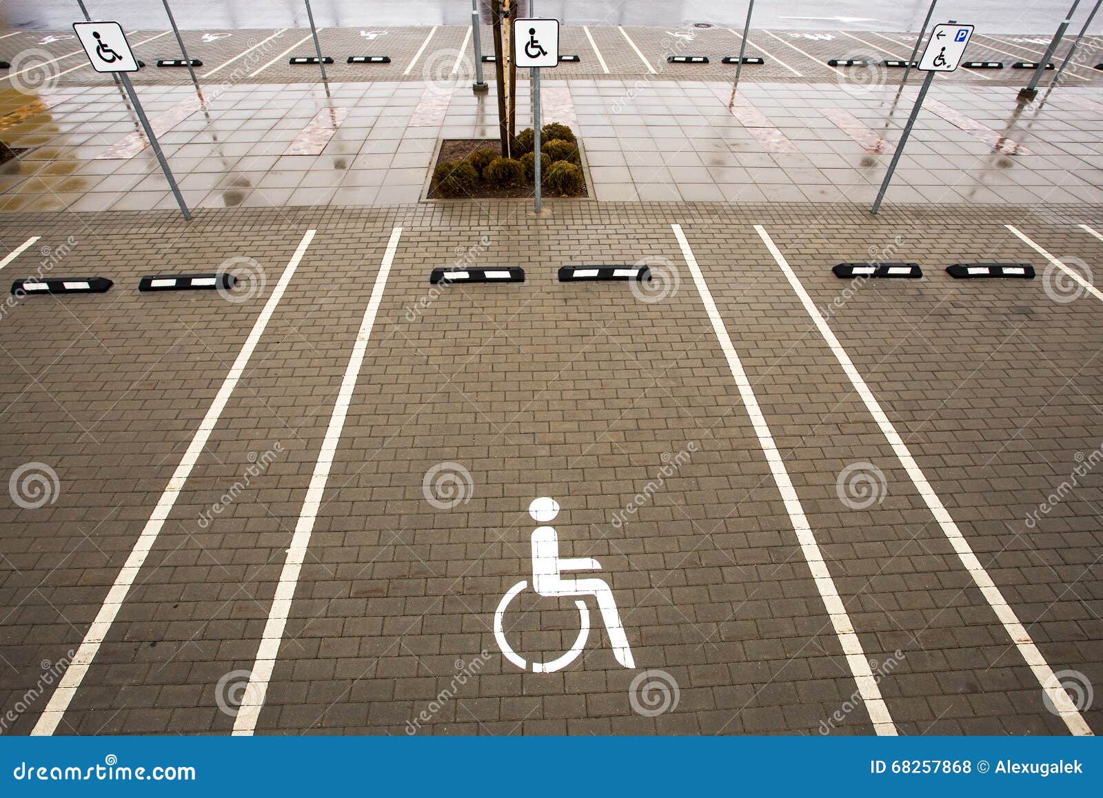 Parking Space for Disabled Person Stock Photo - Image of symbol, road ...