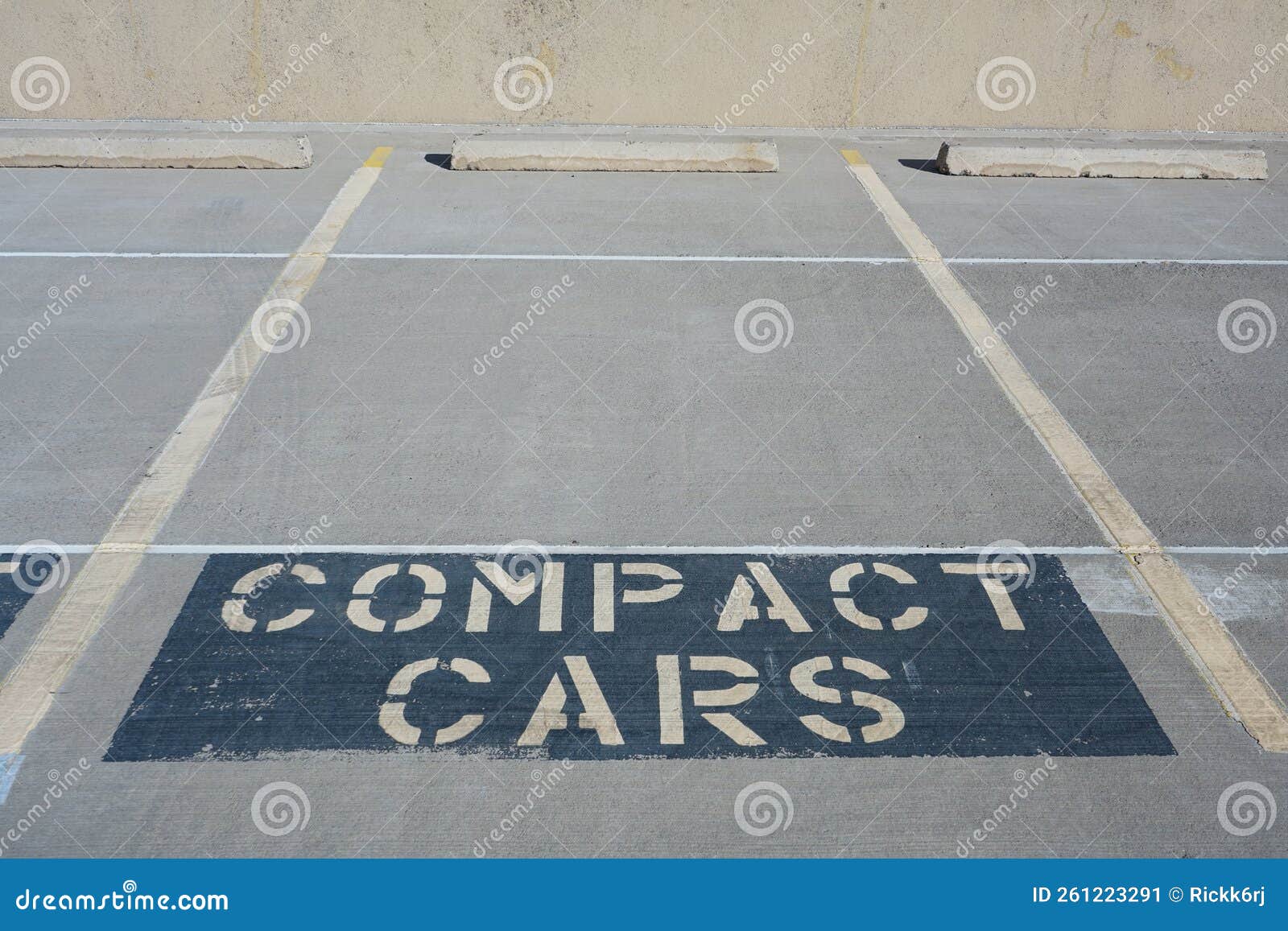 Parking Spot with Sign it is for Compact Car Parking only Stock Image ...