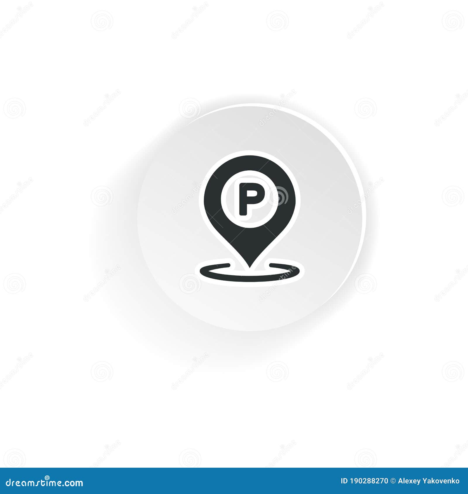 Parking Station Icon. Map Pointer. Vector on a White Background Stock ...