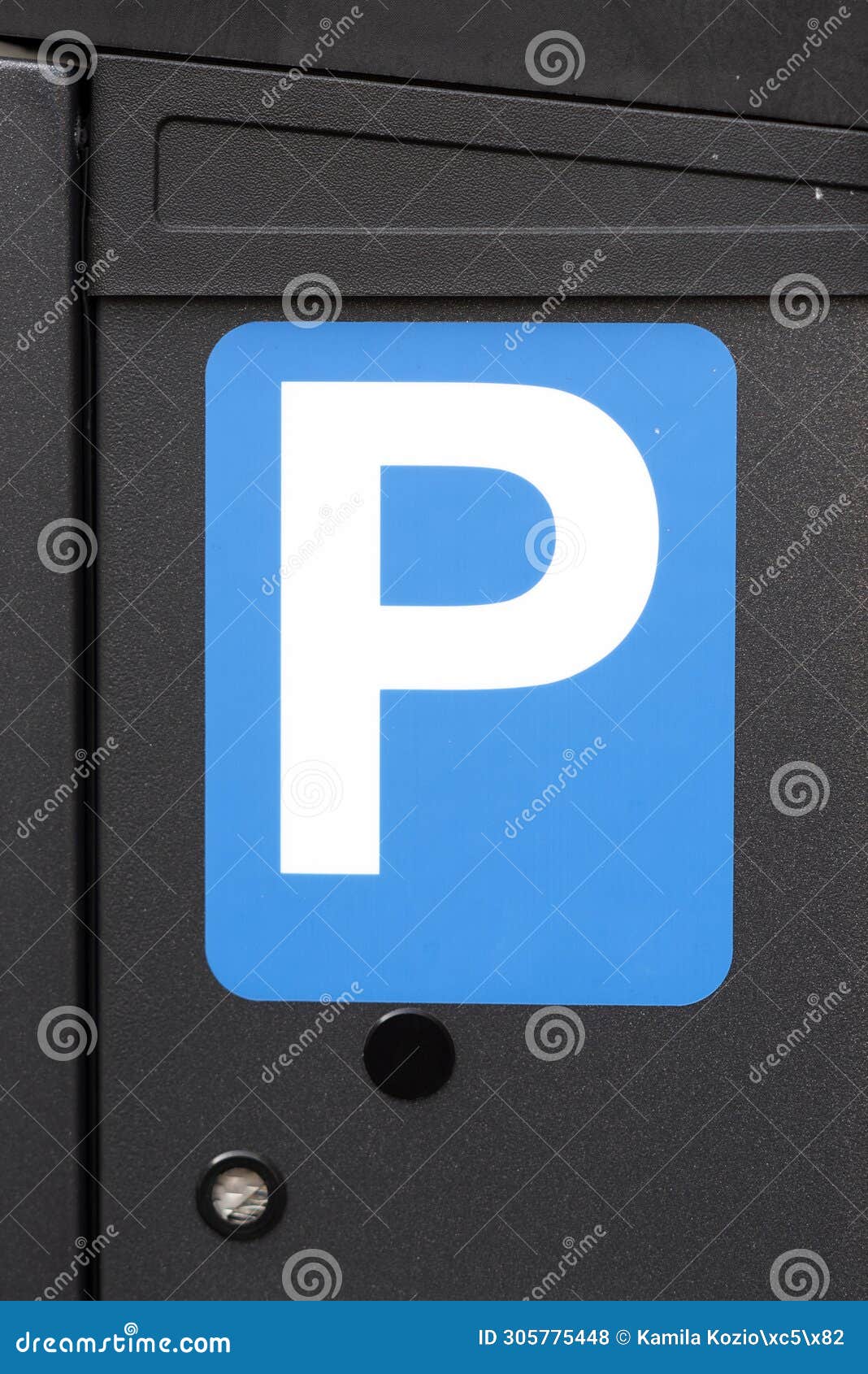 Parking Symbol in the Parking Lot Stock Photo - Image of meter, vehicle ...