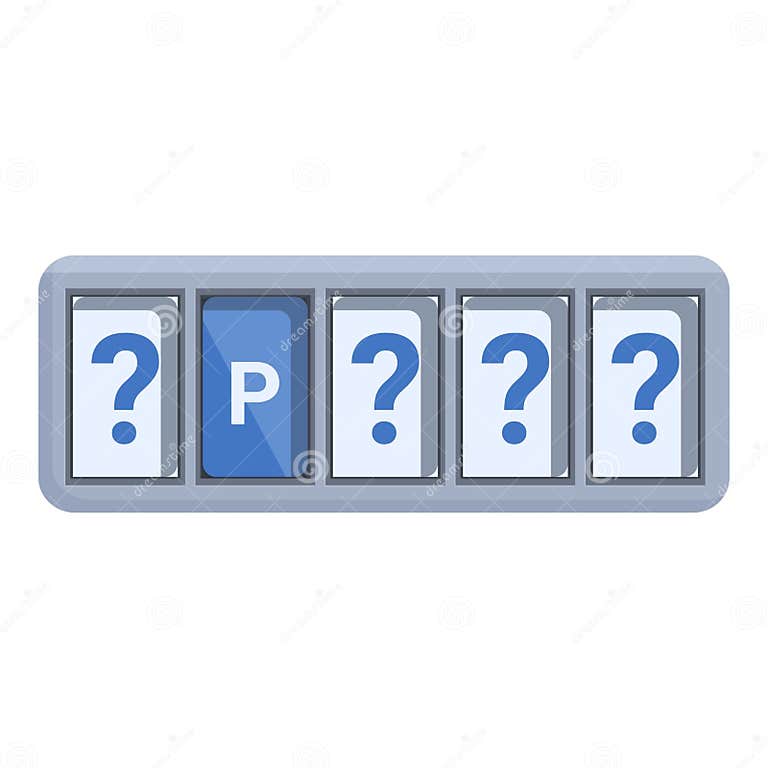 Parking System Showing Empty Space with Question Marks Around Stock ...