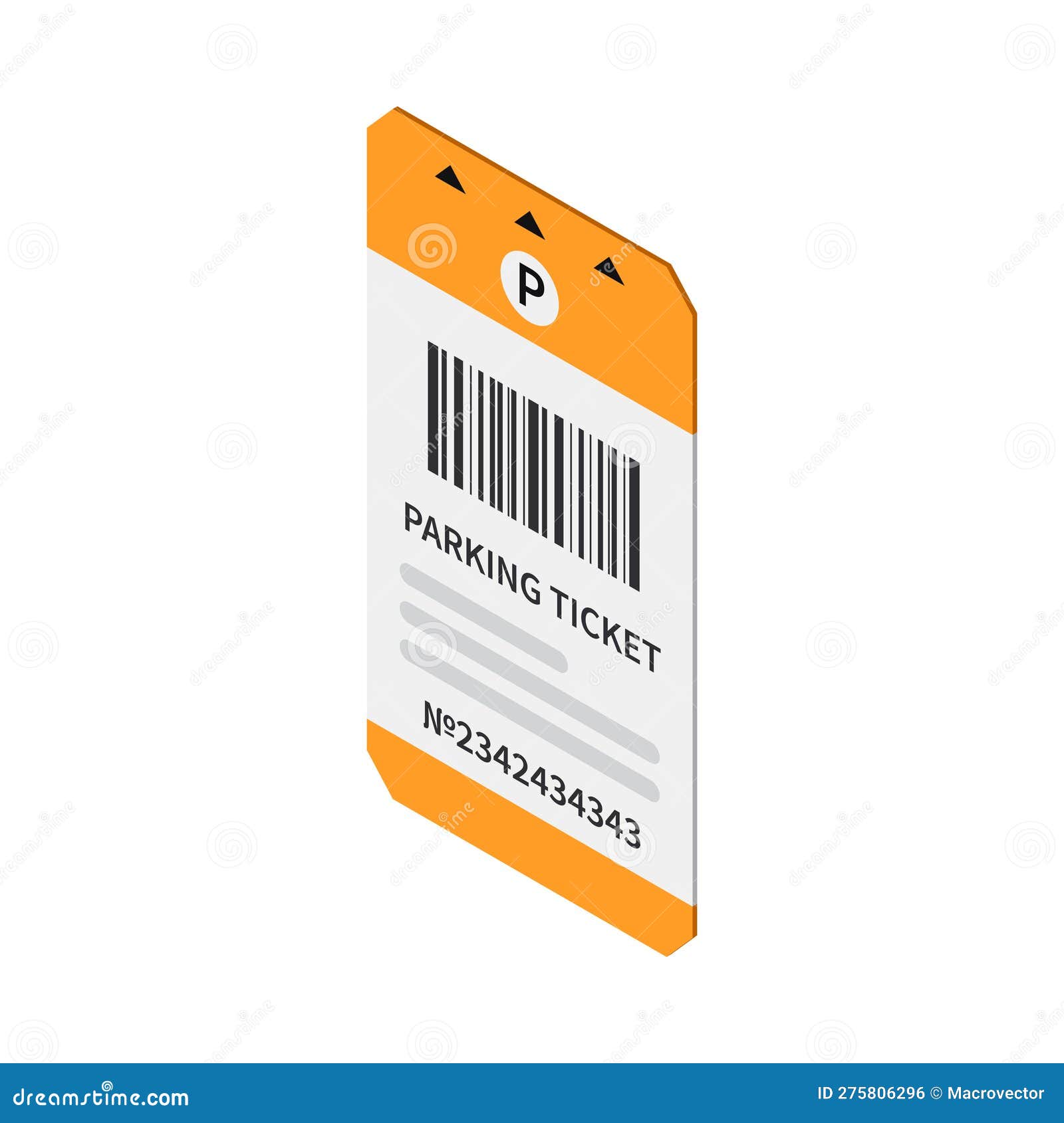 Parking Ticket Icon stock vector. Illustration of parking - 275806296