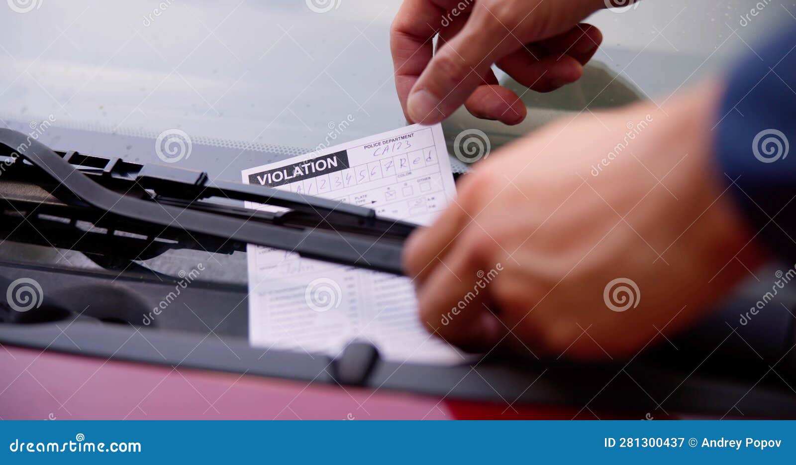 Parking Ticket on stock image. Image of research, fine - 281300437