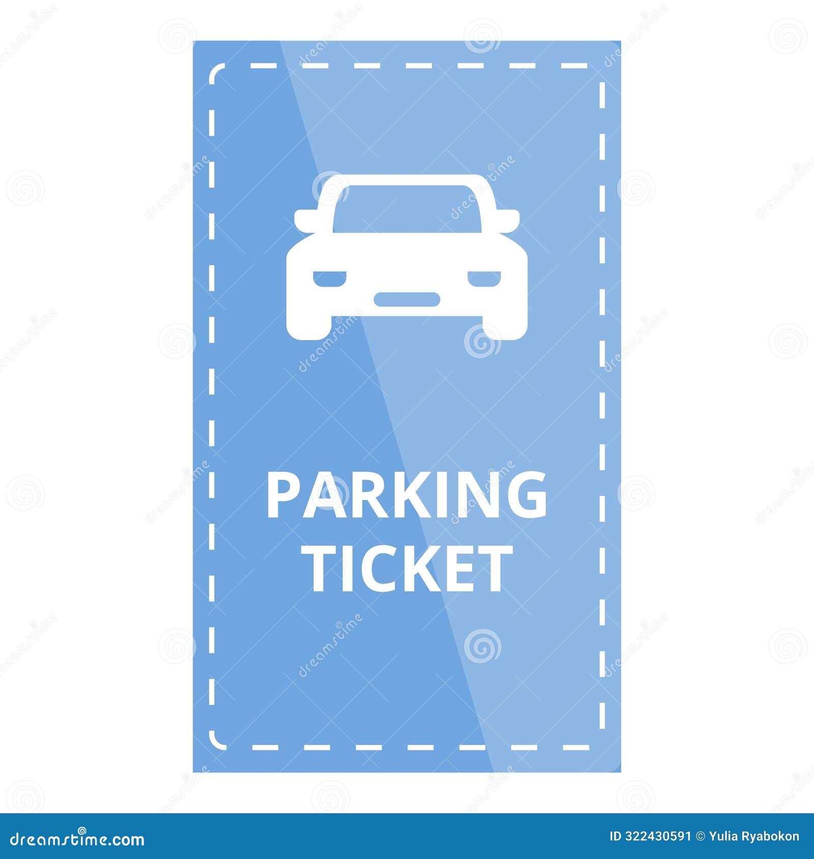 Parking Ticket Showing Car Park Fee Payment Stock Vector - Illustration ...