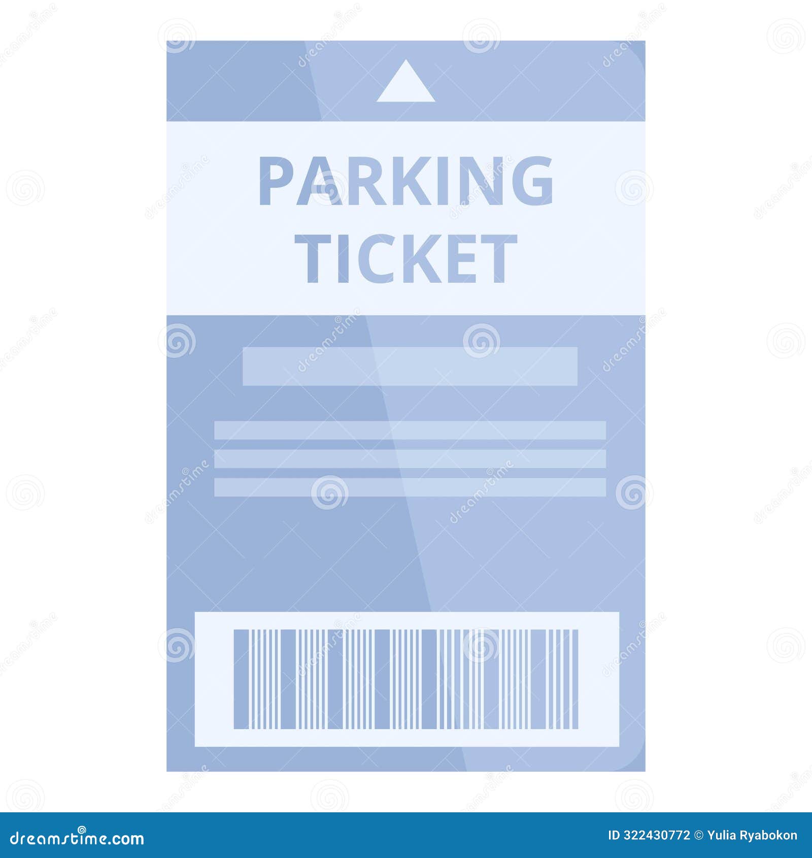 Parking Ticket Showing through Windshield with Barcode Stock Vector ...